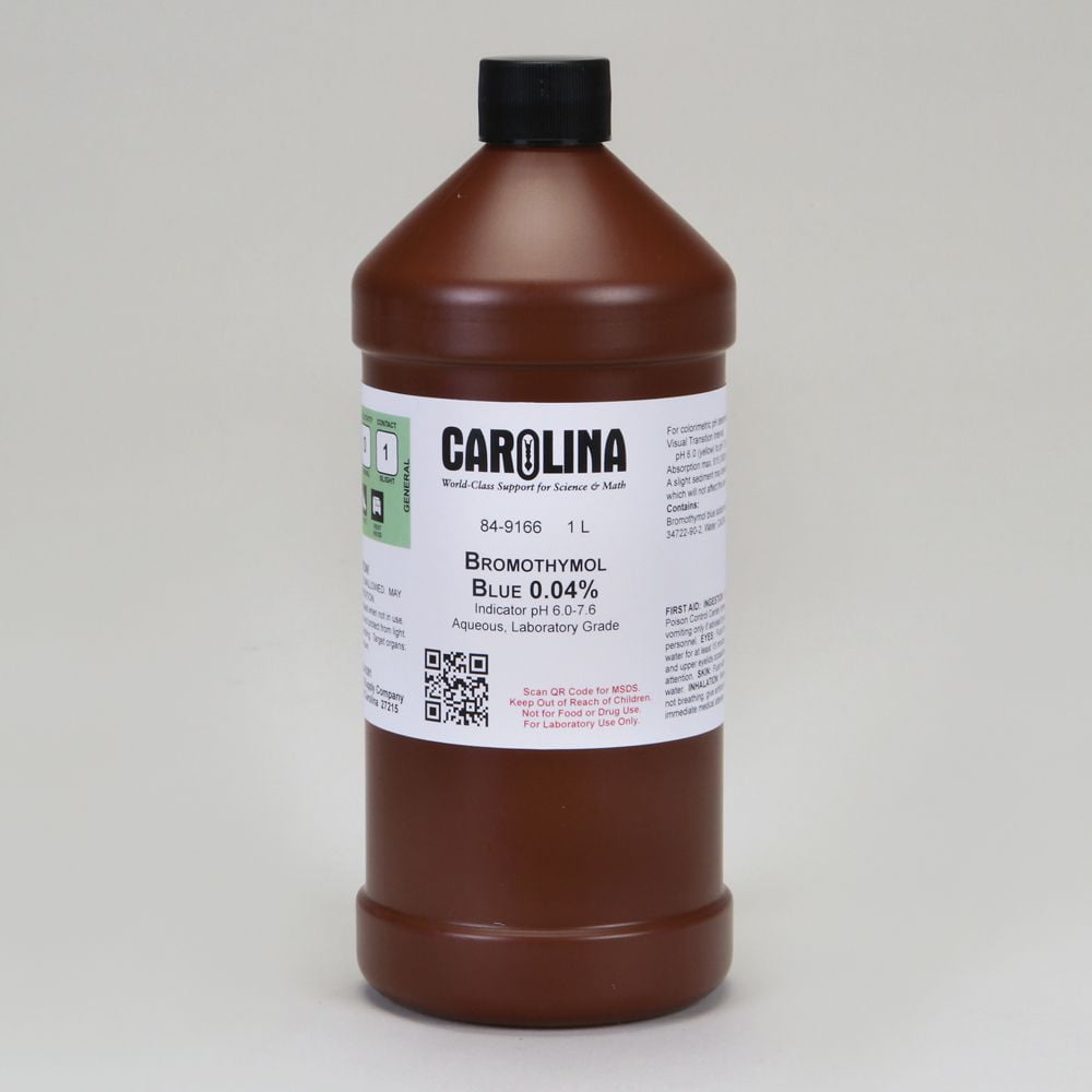 Carolina Biological Supply Company, Bromthymol Blue Solution 0.04% ...