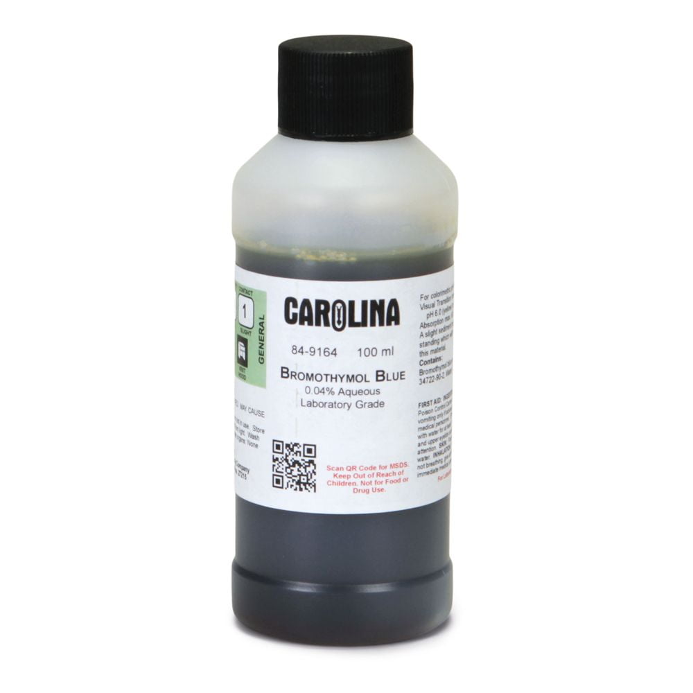 Bromthymol Blue, 0.04% Aqueous, Laboratory Grade, 100 Ml - Walmart.com