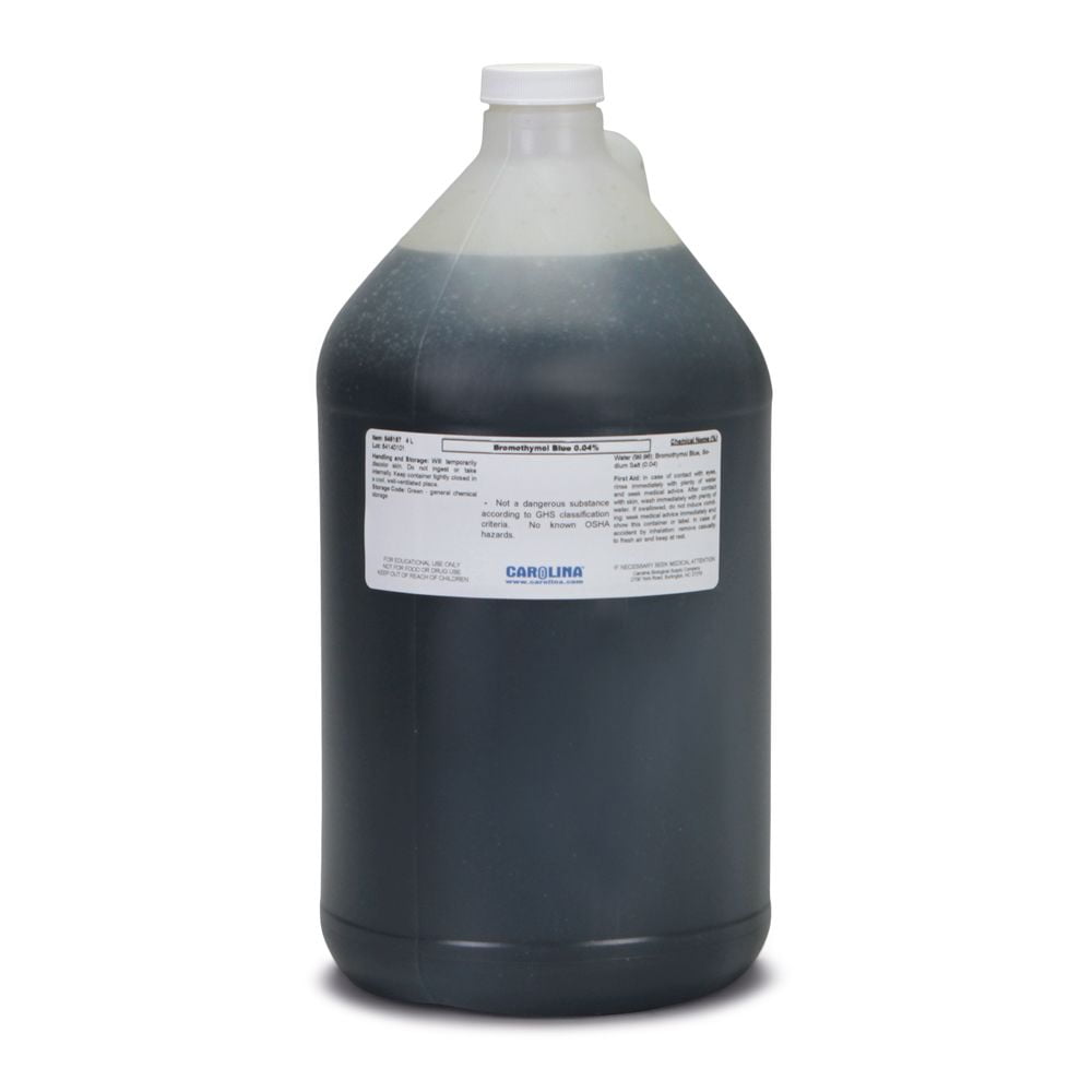 Bromthymol Blue, 0.04% Aqueous, Laboratory Grade, 4 L - Walmart.com