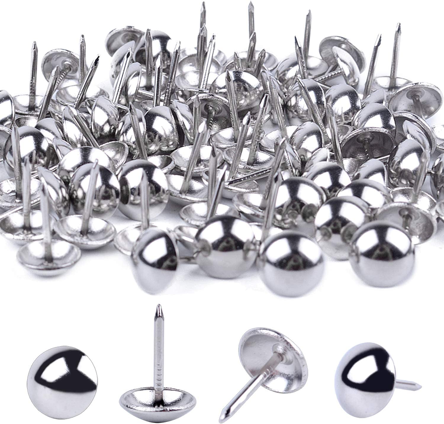 BronaGrand 100 Pieces Upholstery Tacks Furniture Nails Pins, 7/16 Inch ...