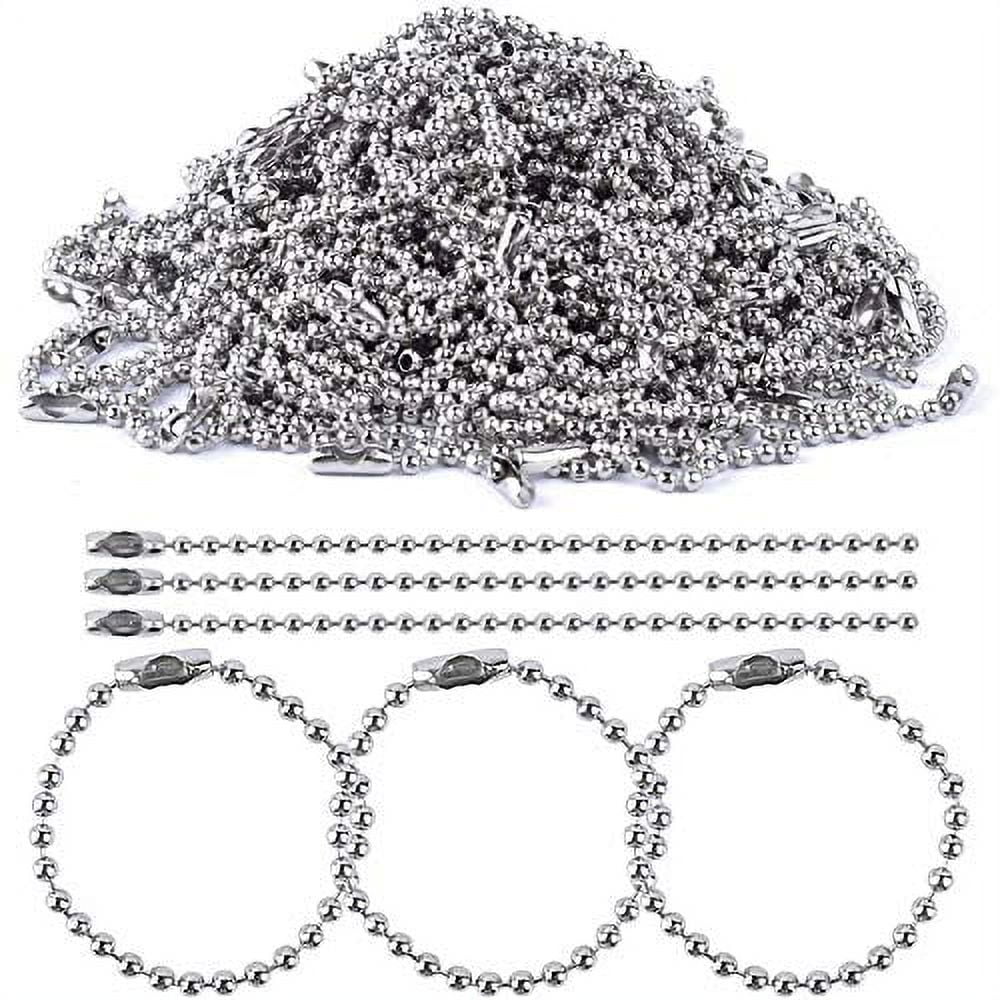 BronaGrand 100pcs 150mm Long Bead Connector Clasp 2.4 mm Diameter Ball ...