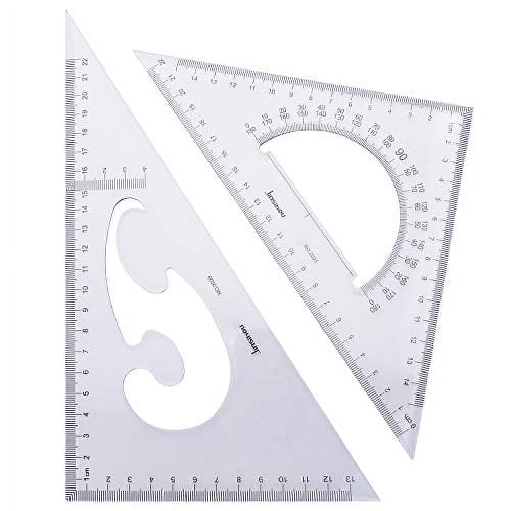 BronaGrand Large Triangle Ruler Square Set, 30/60 and 45/90 Degrees ...