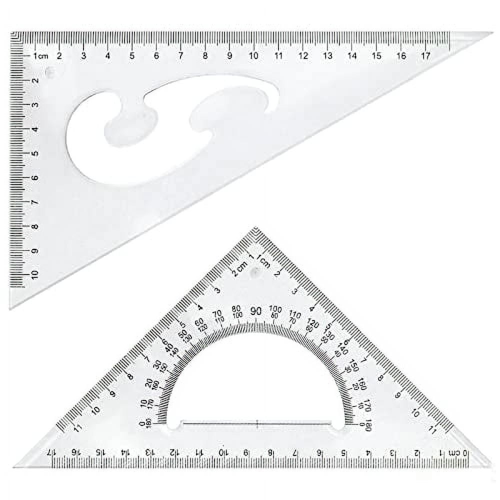 BronaGrand Triangle Ruler Square Set, 30/60 and 45/90 Degrees, Set of 2 ...
