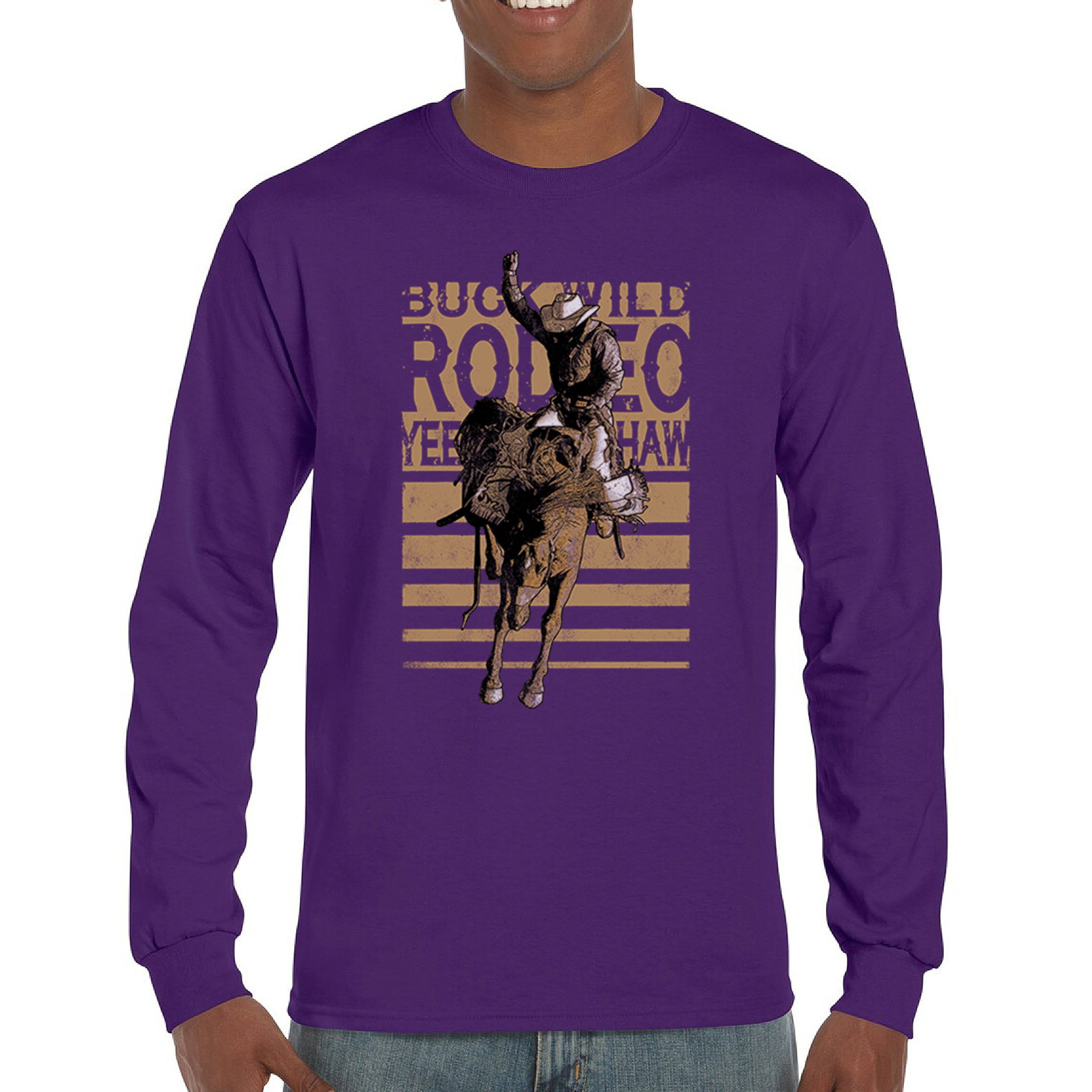 Bronc Riding Cowboy Rodeo Champion Long Sleeve T-shirt Western ...