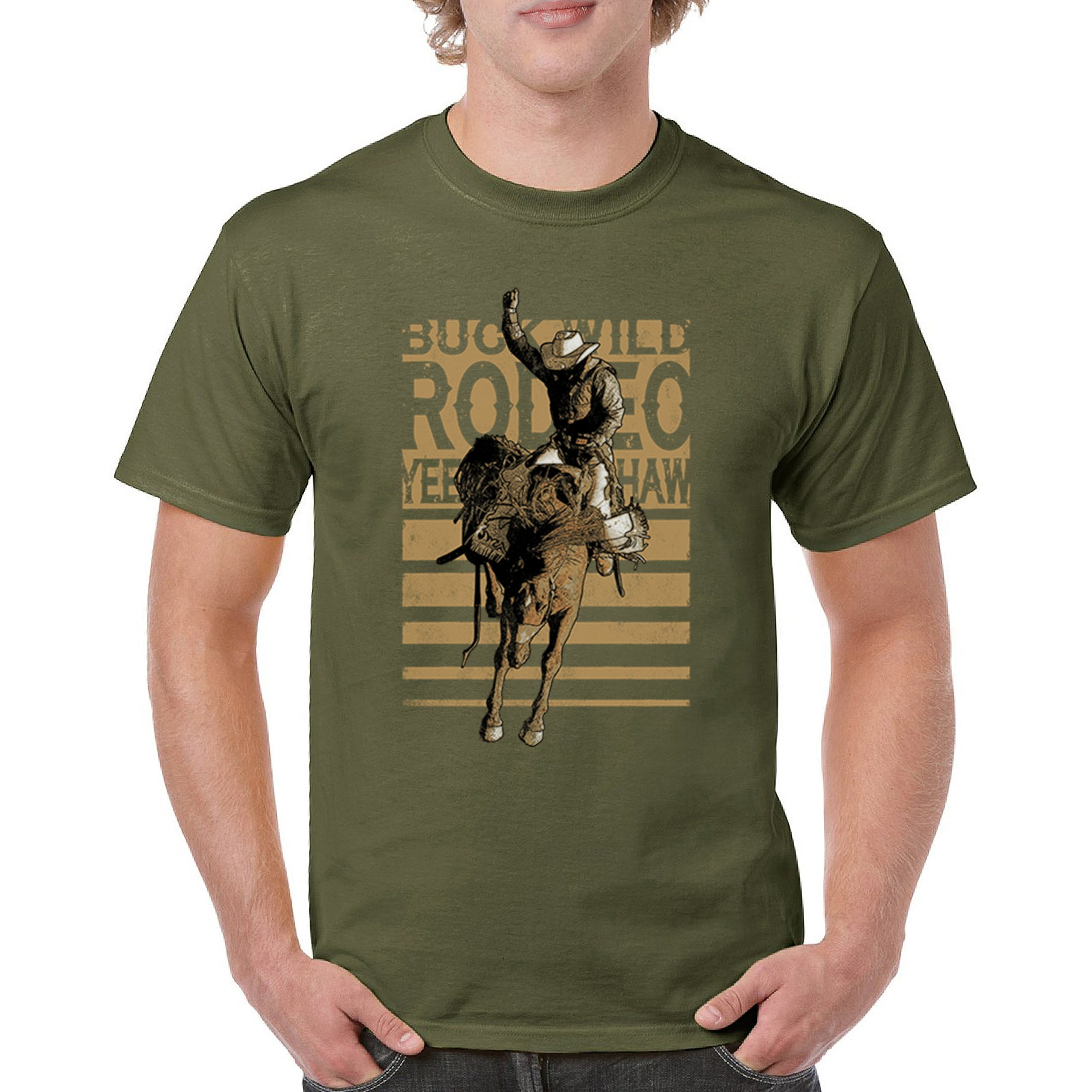 Bronc Riding Cowboy Rodeo Champion T-shirt Western Horseback Bucking ...