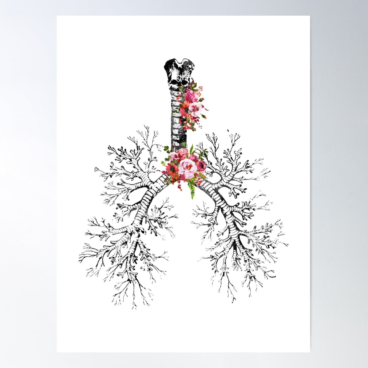 Bronchial Tree Poster Wall Art, Modern Wall Decor For Living Room ...