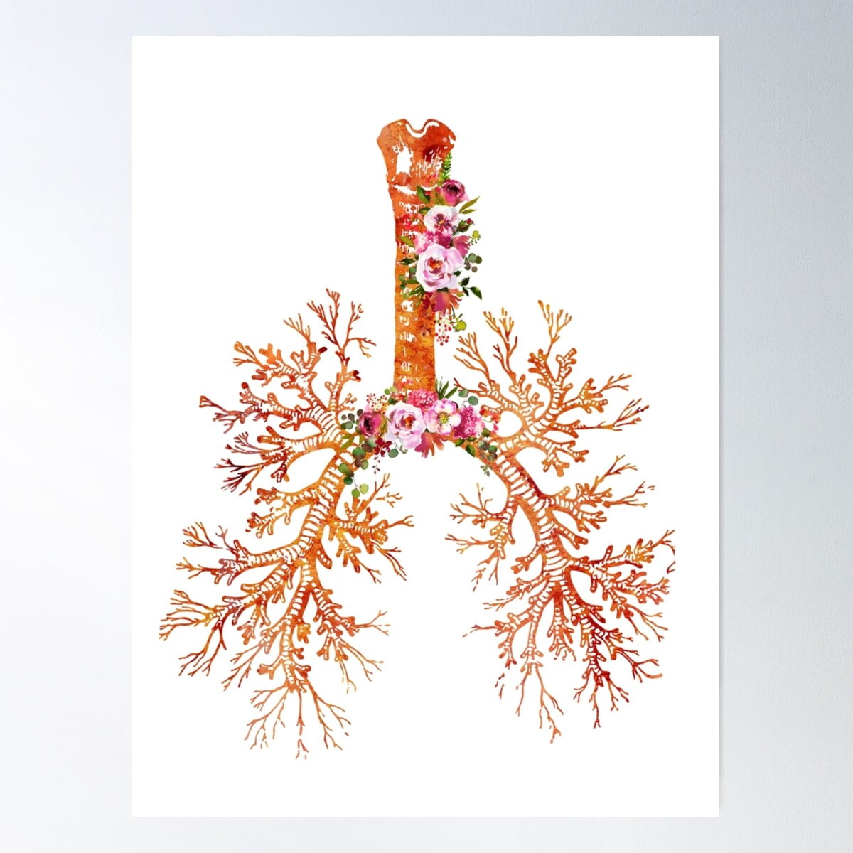 Bronchial Tree Poster Wall Art, Modern Wall Decor For Living Room ...