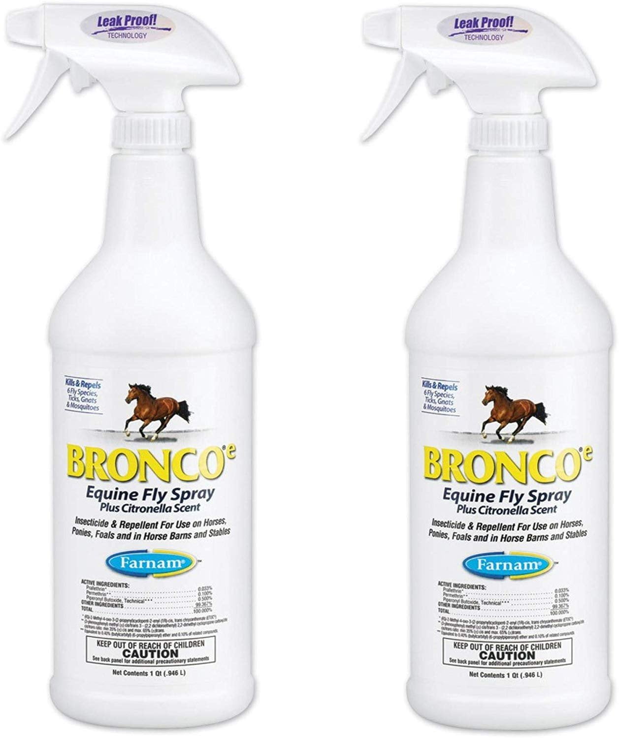 Bronco E Equine Fly Spray Plus Citronella Scent, 32 fl oz; Okocat ...