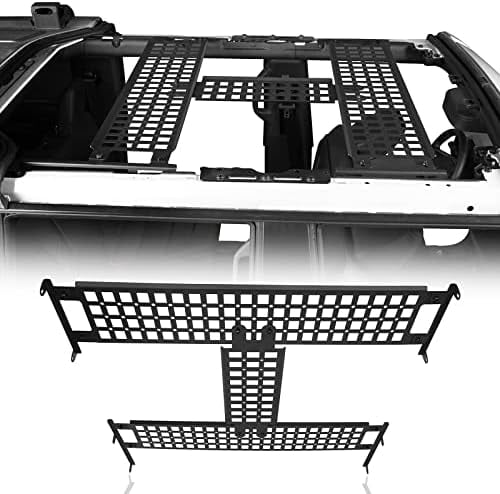 Bronco Overhead Storage MOLLE Panel Kit Top Cargo Management Rack for ...