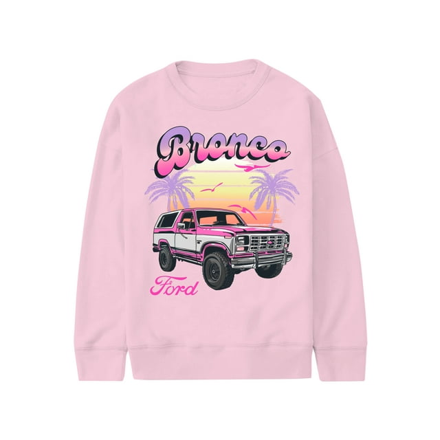 Bronco Sunset, Girls Apparel Graphic Long Sleeve Sweatshirt, Sizes 4-16 ...