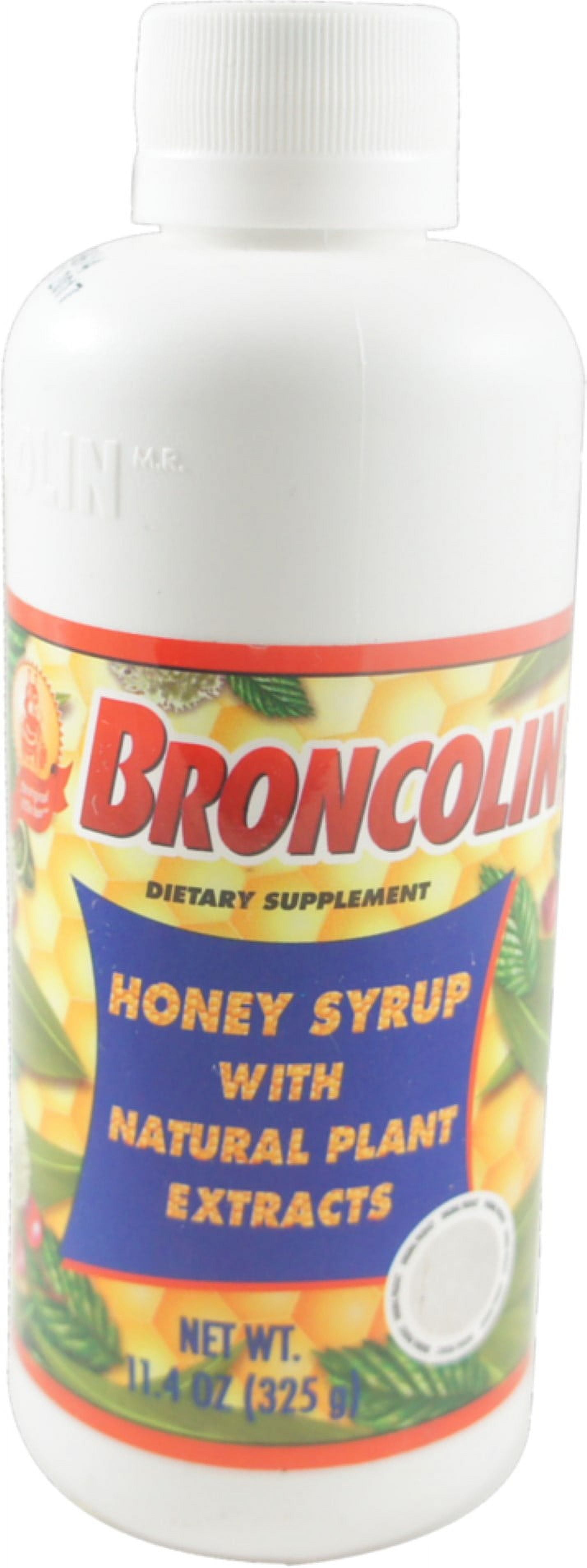 Broncolin Honey Cough Relief Syrup with Natural Plant Extracts Dietary ...