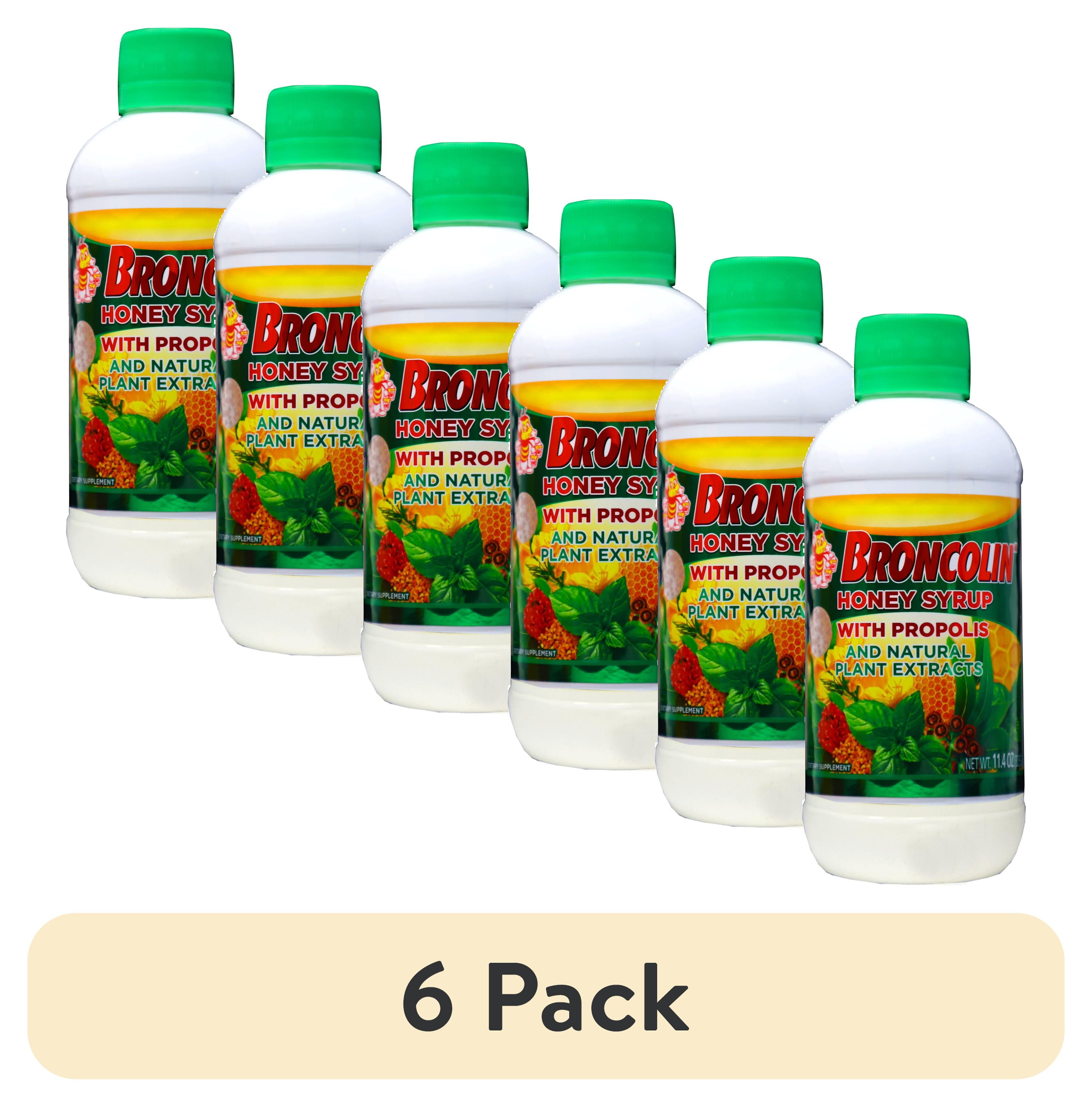 (6 pack) Broncolin Honey Syrup with Propolis, Dietary Supplement Cough ...