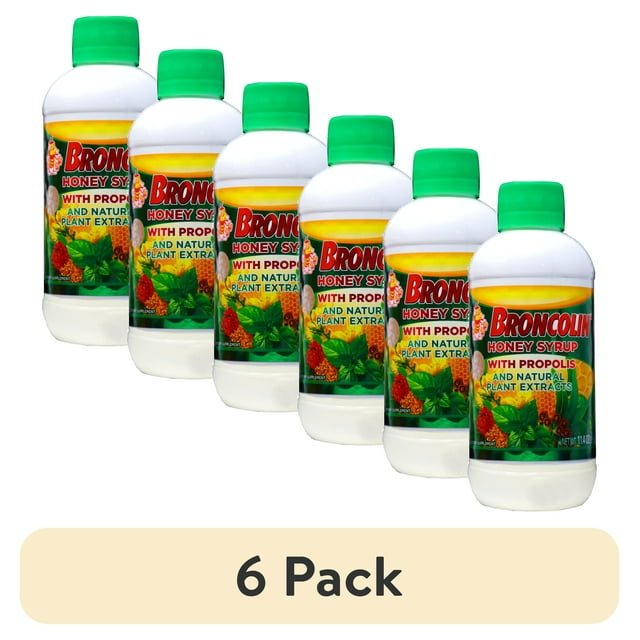 (6 pack) Broncolin Honey Syrup with Propolis, Dietary Supplement Cough ...