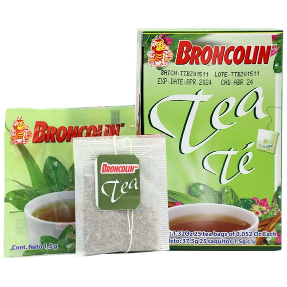 Broncolin Eucalyptus Herbal Tea, Soothes Flu, Cold, Respiratory Mucus ...