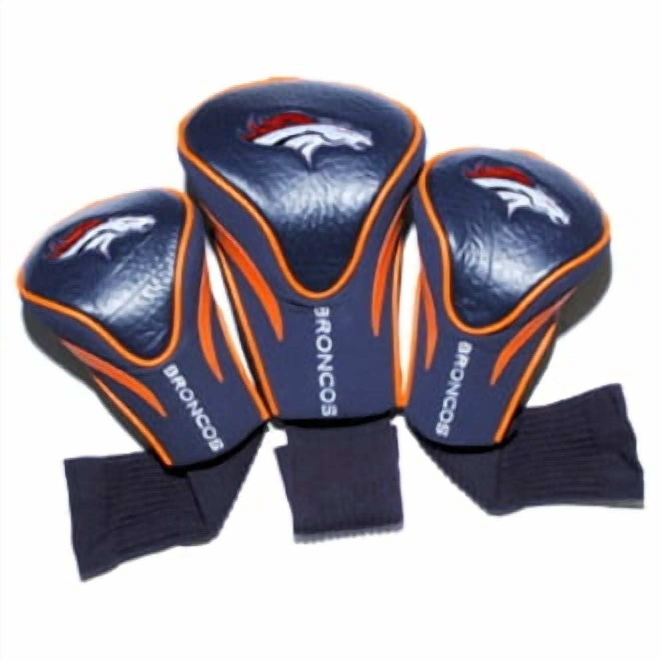 Team Golf, Broncos 3 Pk Contour Sock Headcovers Nylon Material ...