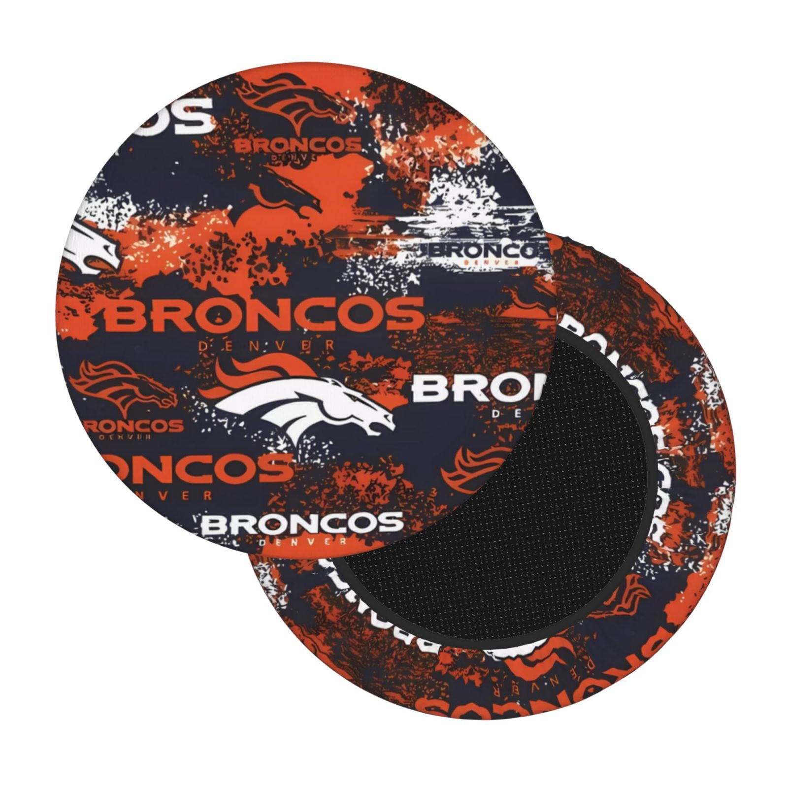 Broncos American Football Team Round Bar Chair Cushion Covers Elastic ...