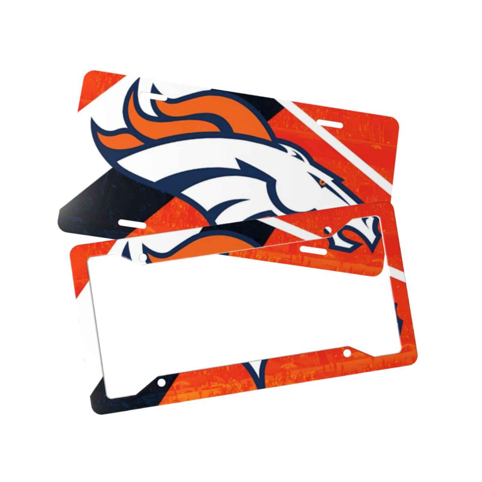 Broncos Car License Plate Aluminum Car Front Frames Tags With Accesorie ...