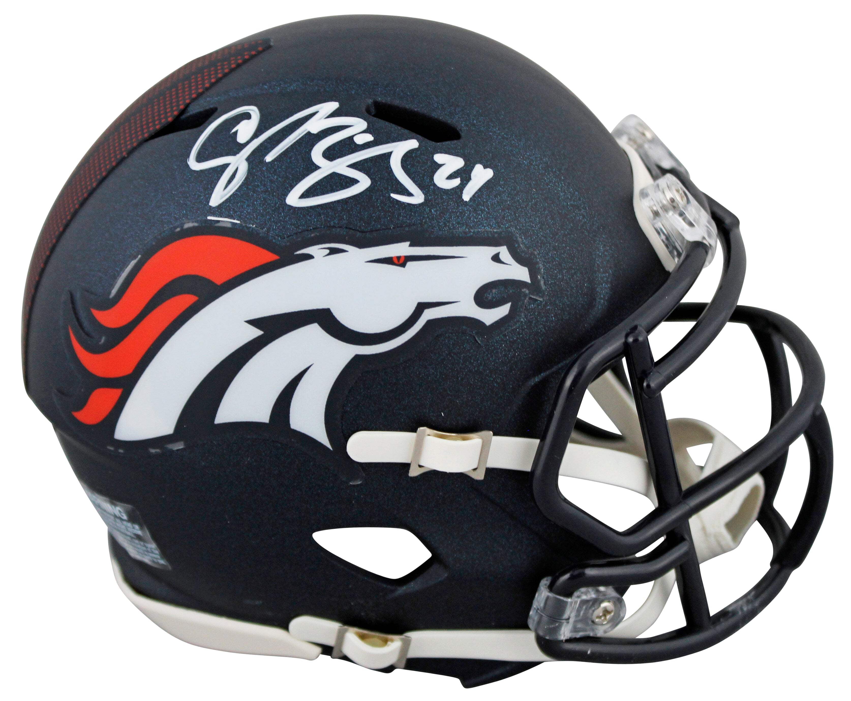 Broncos Champ Bailey Authentic Signed 2024 Speed Mini Helmet BAS ...