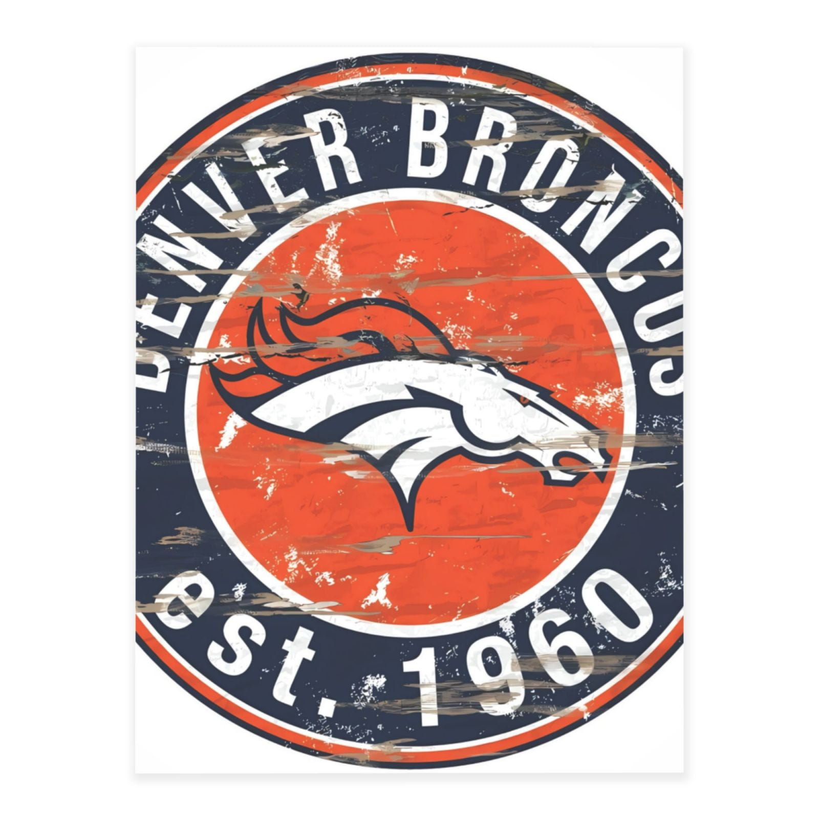 Broncos Crystal Sticker Football Team Stickers Fans DIY Gift Decorative ...