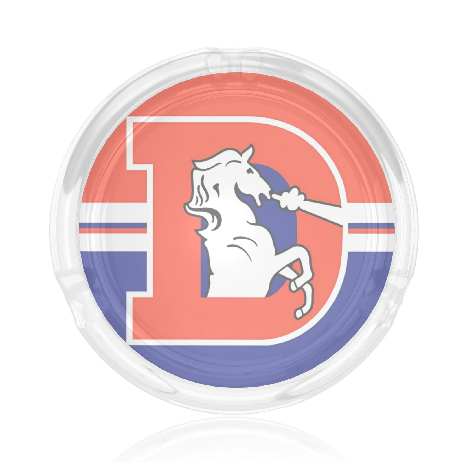 Broncos Football Team Club Personalized Glass Ashtray - Crystal clear ...