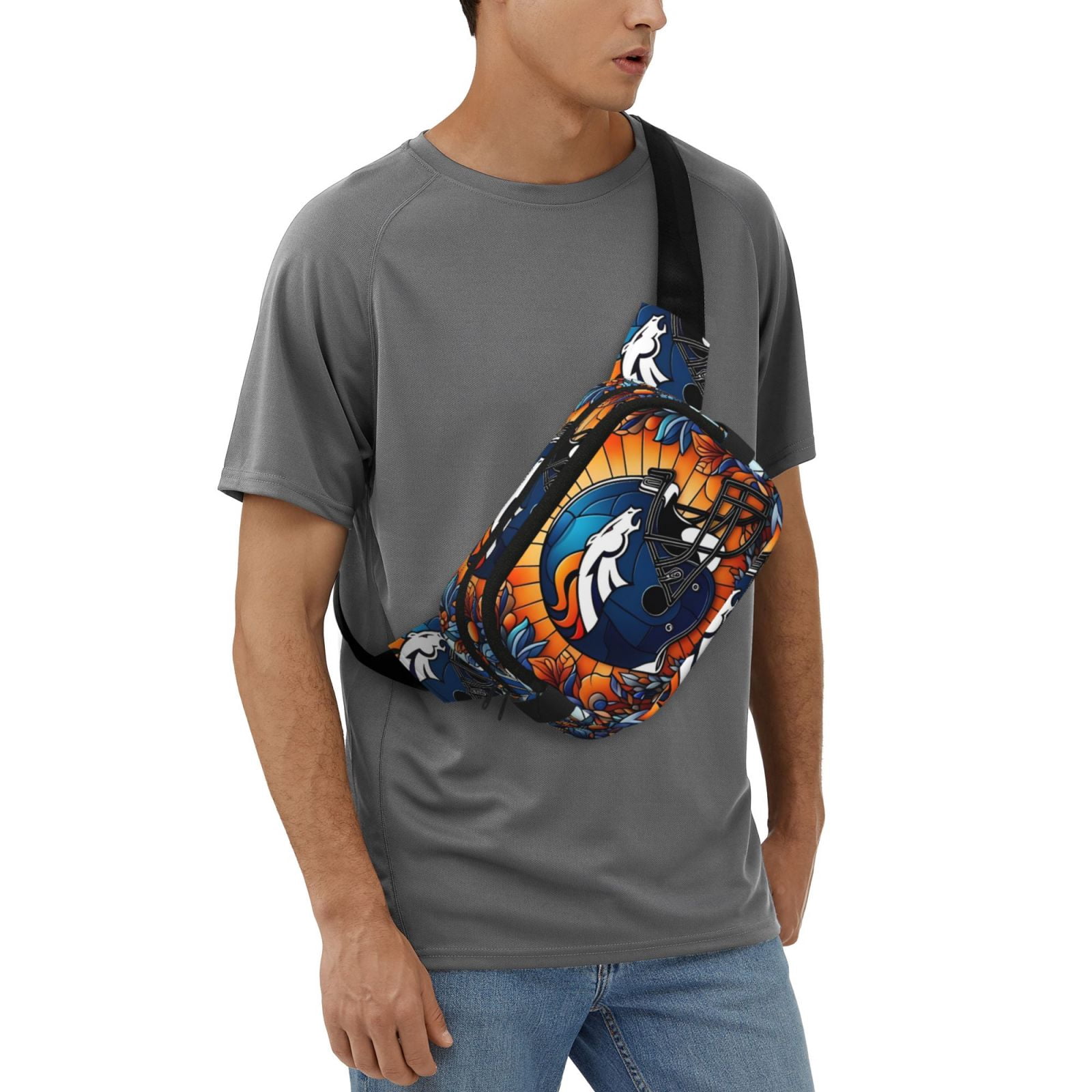 Broncos Football Team Crossbody Waist Bag, Fashionable Waist Bag ...