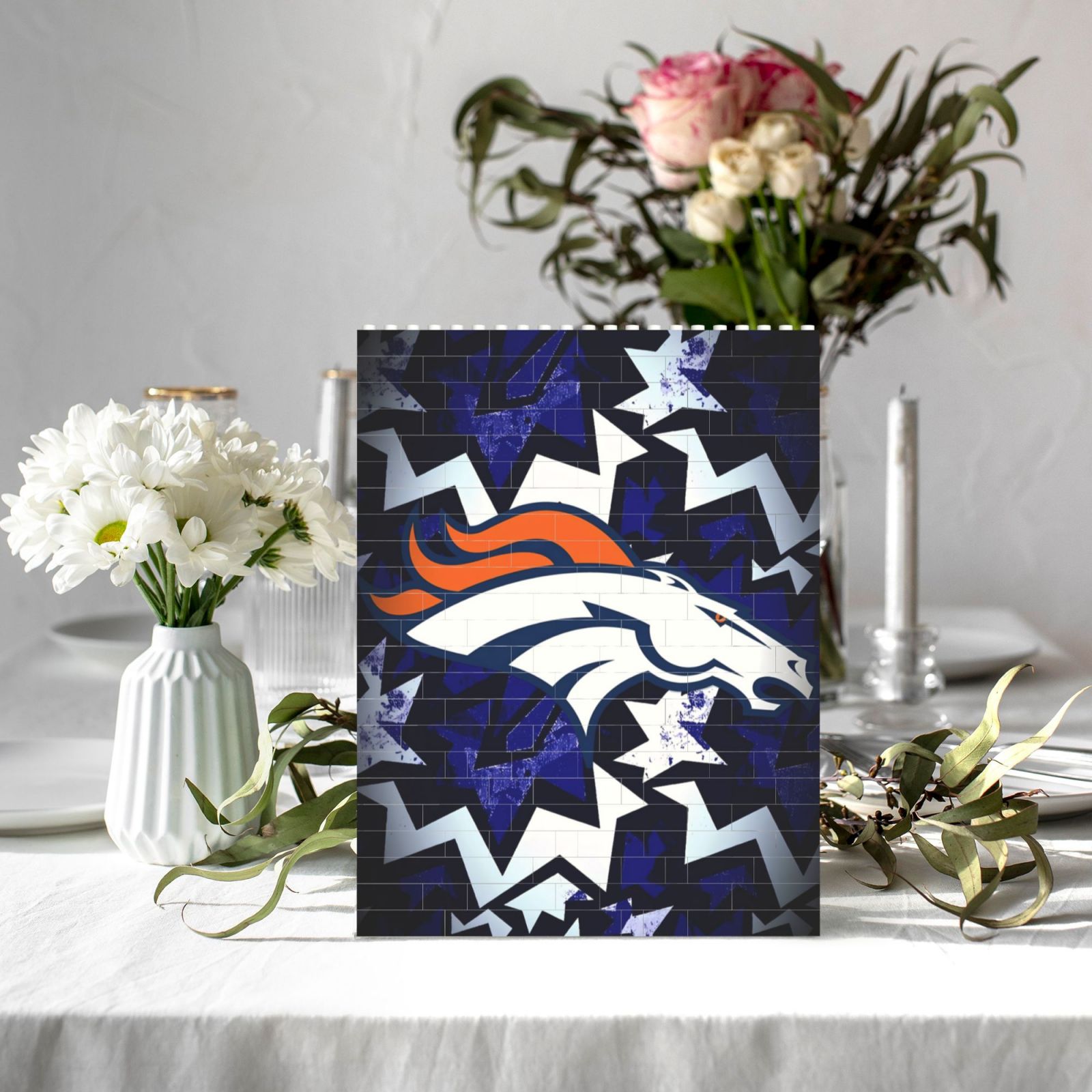 Broncos Football Team Customized Children's Intellectual Building Block ...