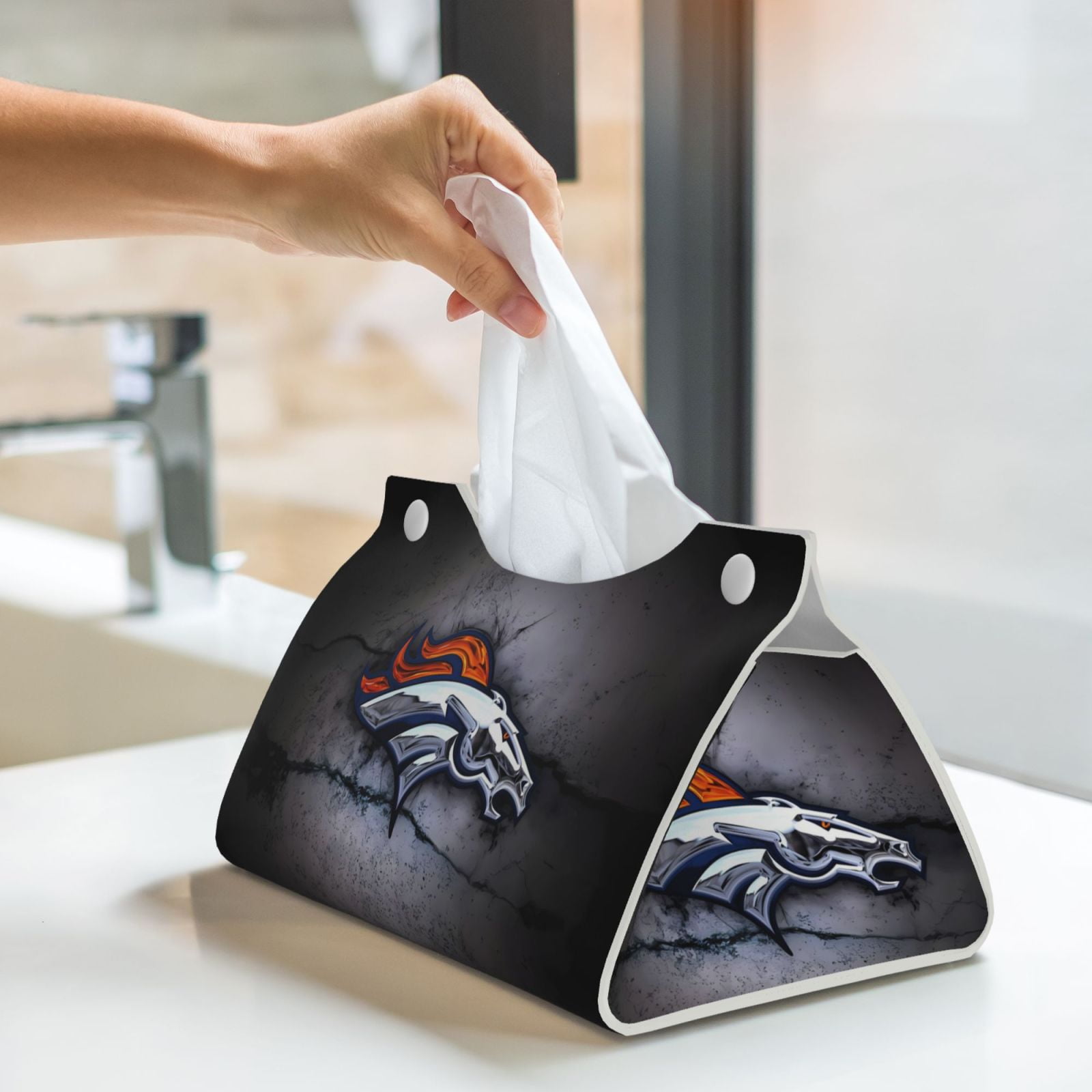 Broncos Football Team Customized Tissue Box Bag, Long Tissue Bag ...