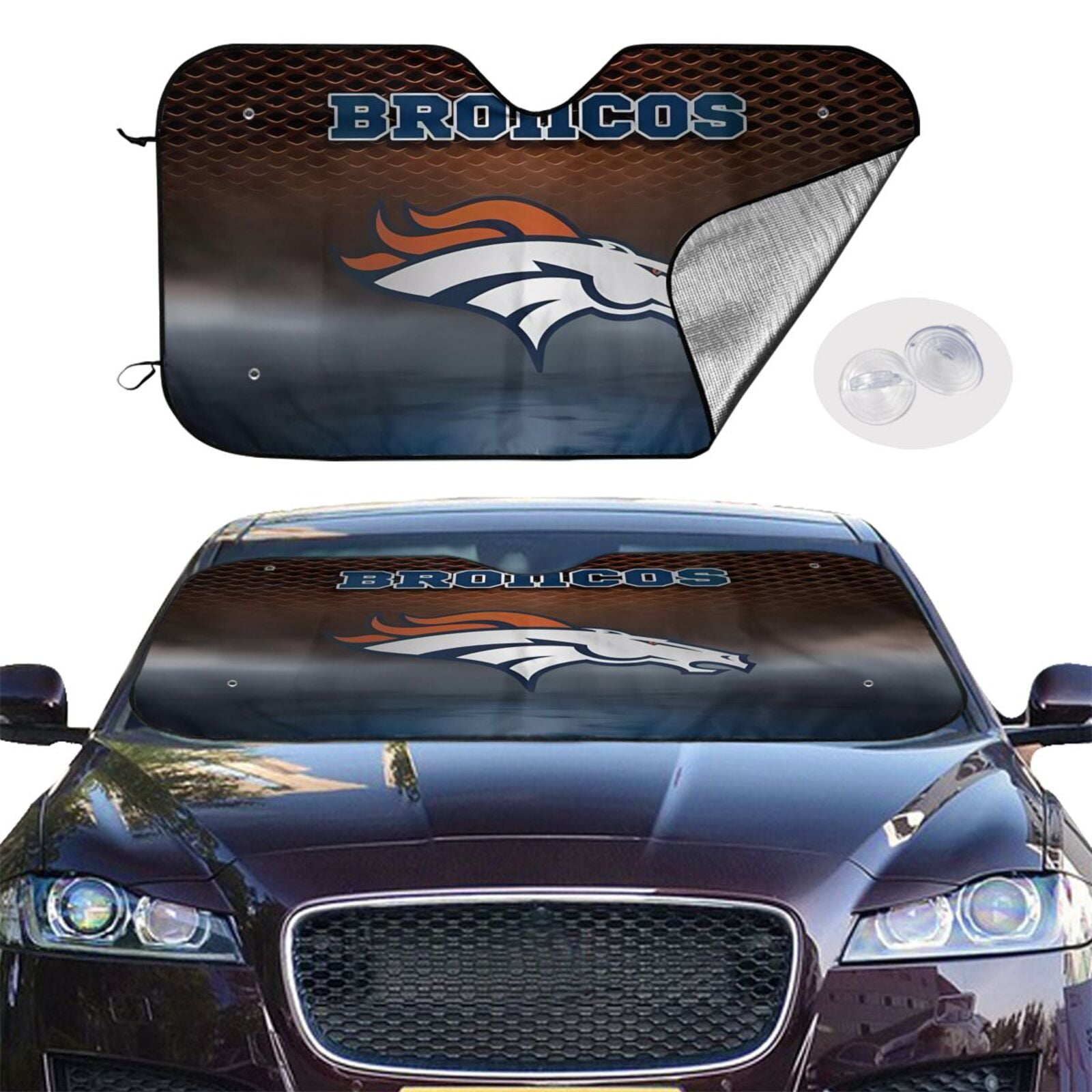 Broncos Football Team Foldable Car Front Windshield Sun Visor for Car ...