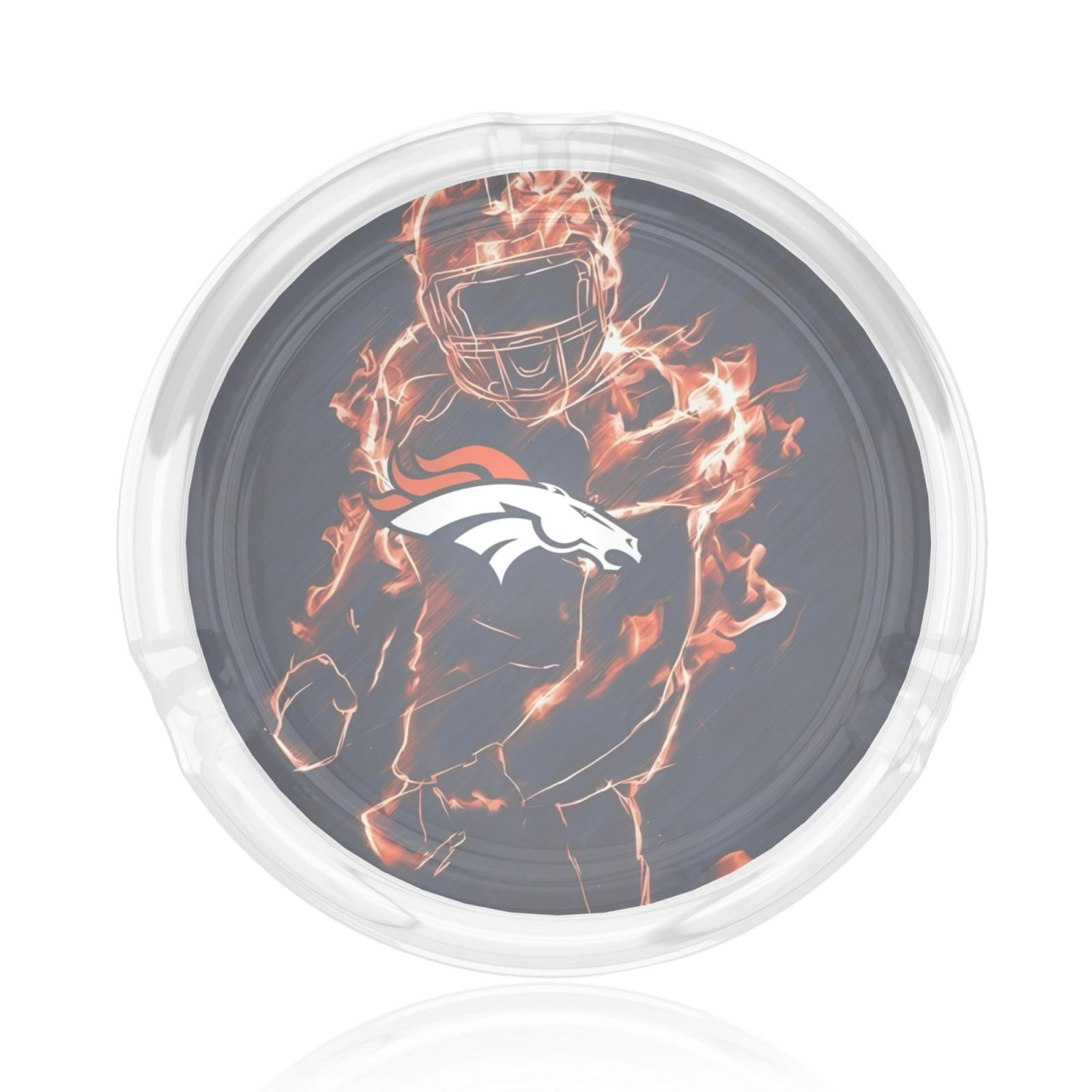 Broncos Football Team Glass Ashtray (for Cigarettes), Crystal Cigar ...