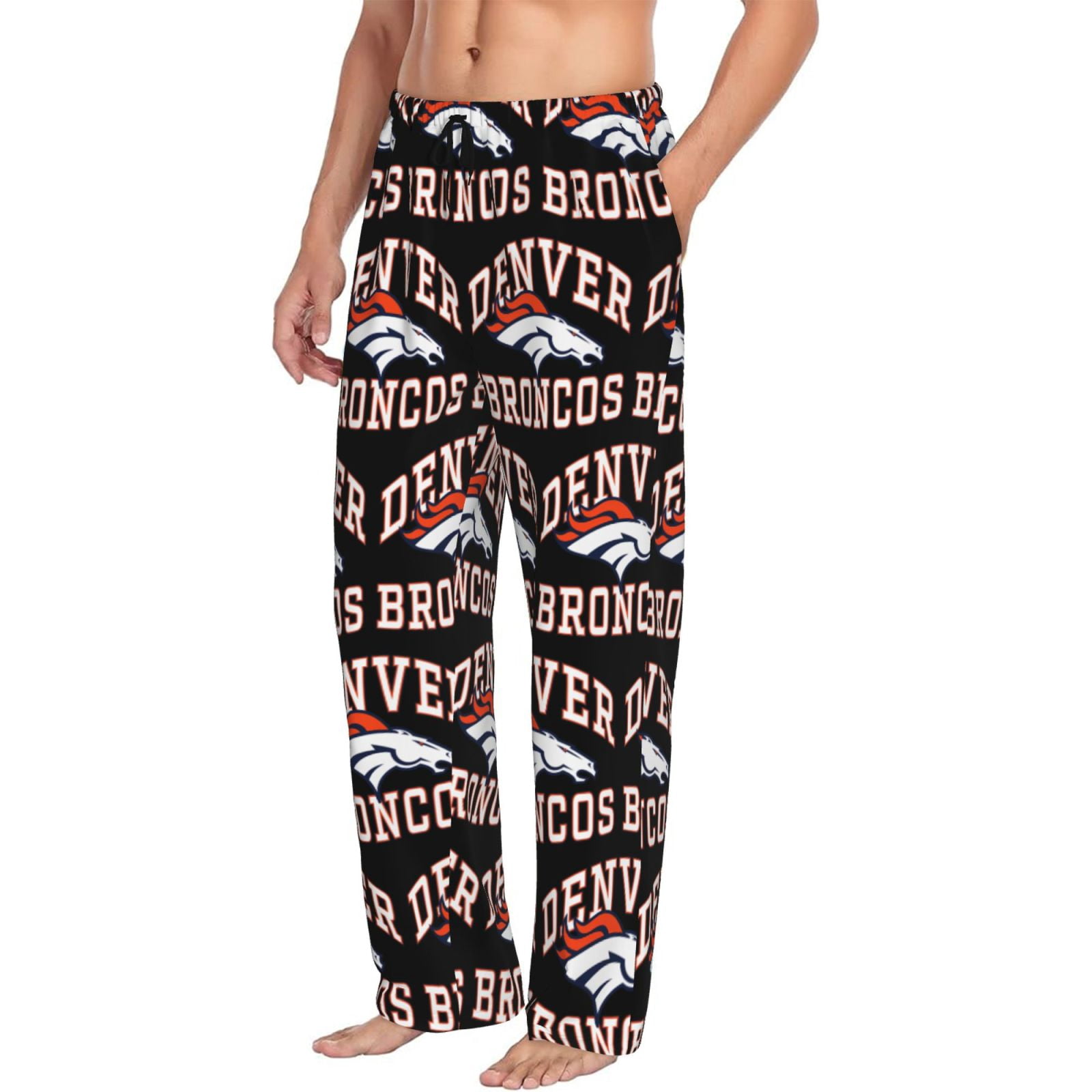 Broncos Football Team Men's Long Printed Soft Pajama Pants, Casual ...
