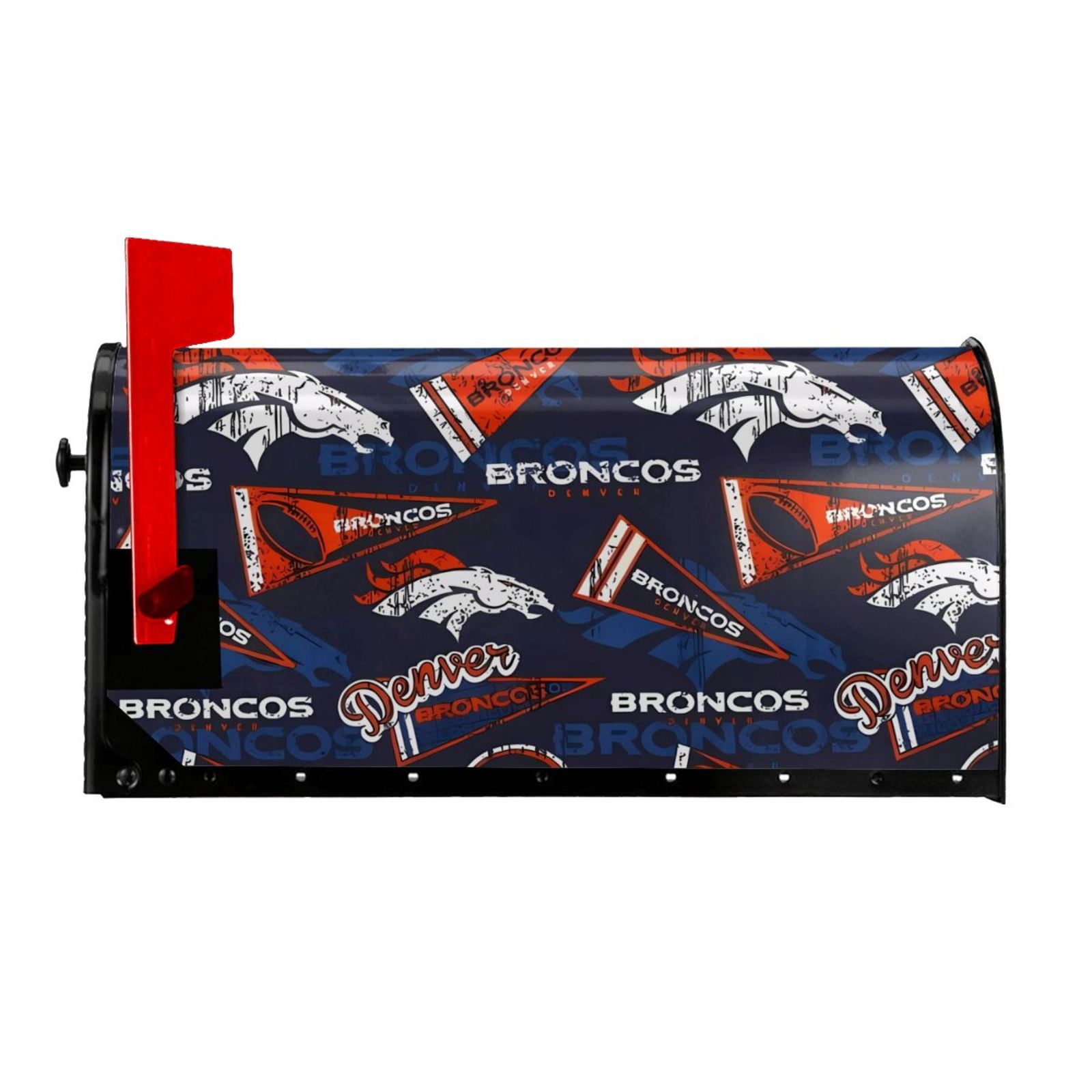 Broncos Football Team Pattern Magnetic Waterproof Sunscreen Mailbox ...