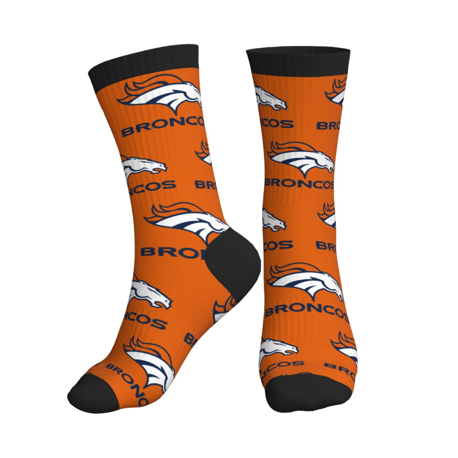 Broncos Football Team Printed Mid-Tube Socks for Men and Women Youth Sports Socks Outdoor ...