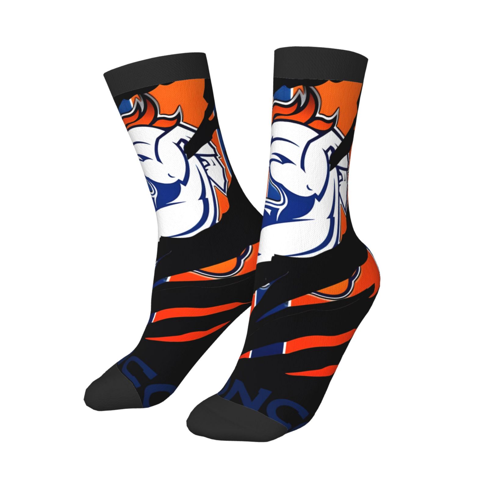 Broncos Football Team Theme Boys And Girls Sports Socks Pure Cotton ...