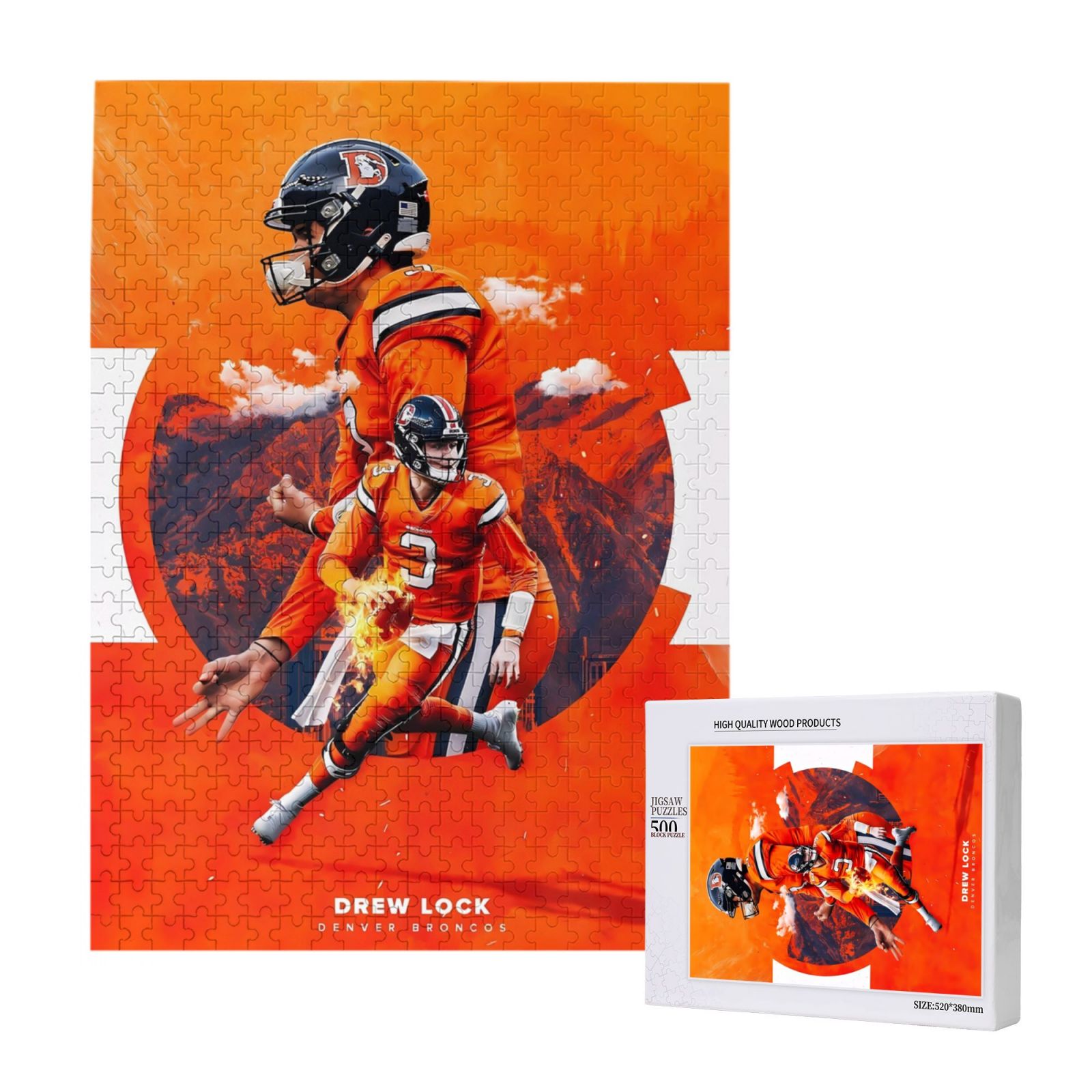 Broncos Football Team Theme Jigsaw Puzzle Adult Jigsaw Puzzle Children ...