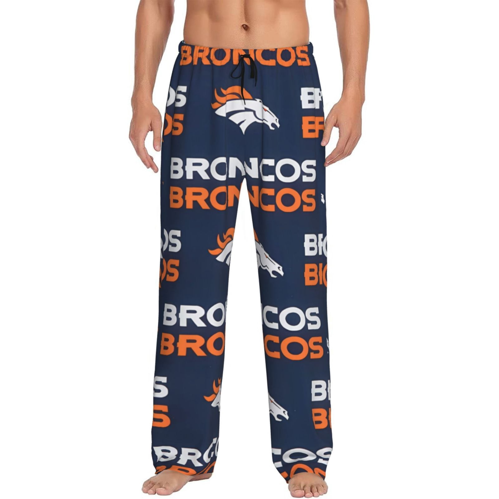 Broncos Men's Long Printed Soft Home Pants Football Team Theme Casual ...