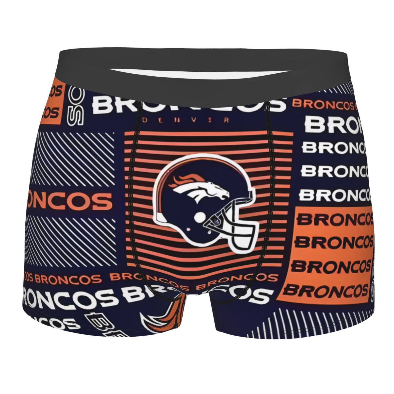 Broncos Men's Team Crest Boxer Briefs, Moisture Wicking, Men's Stretch ...