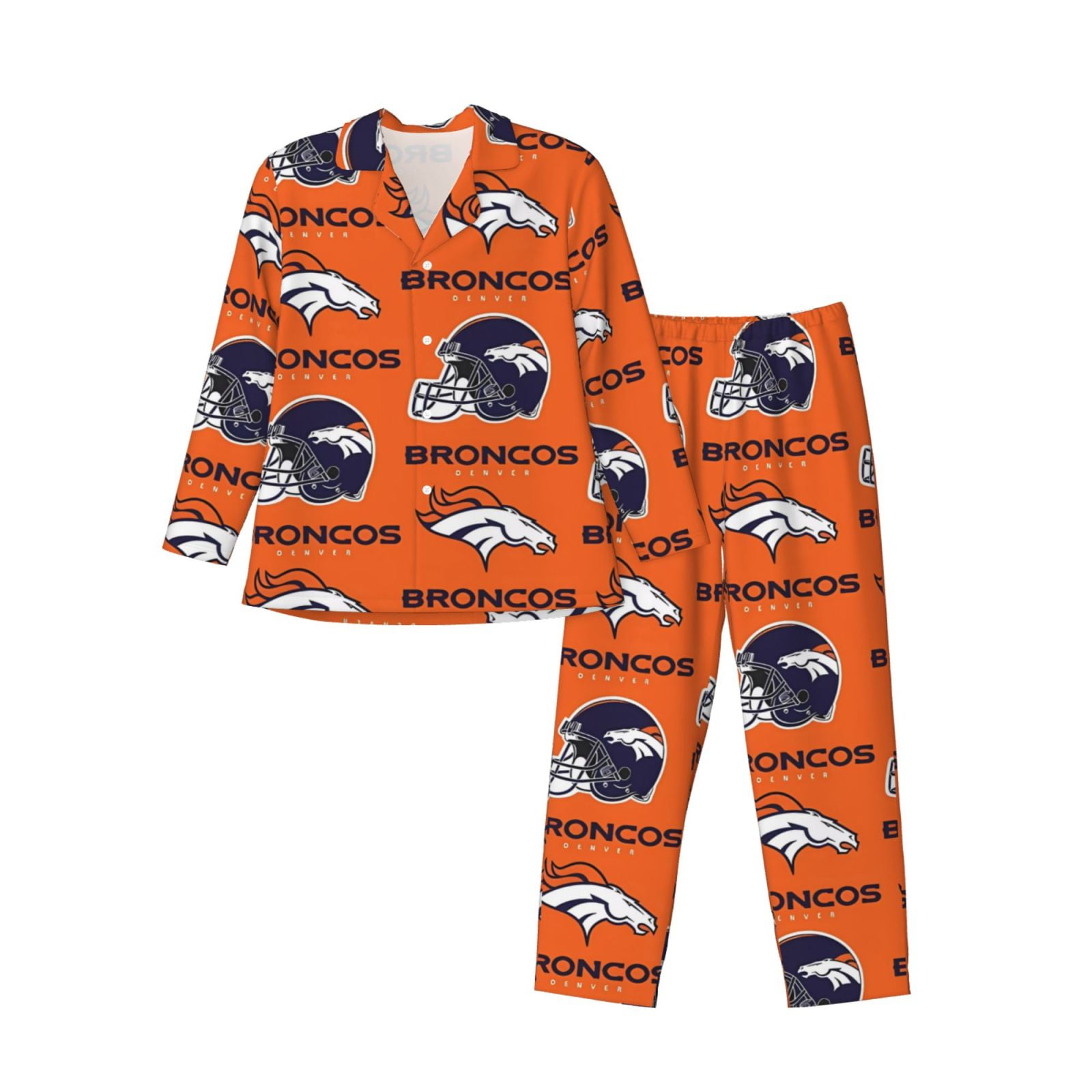 Broncos Mens pyjamas set Fall-Winter lounge sets for Mens Couple Family ...