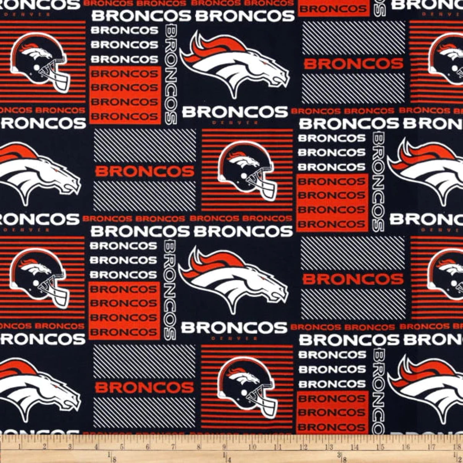 Broncos Patch Cotton Fabric - Walmart.com