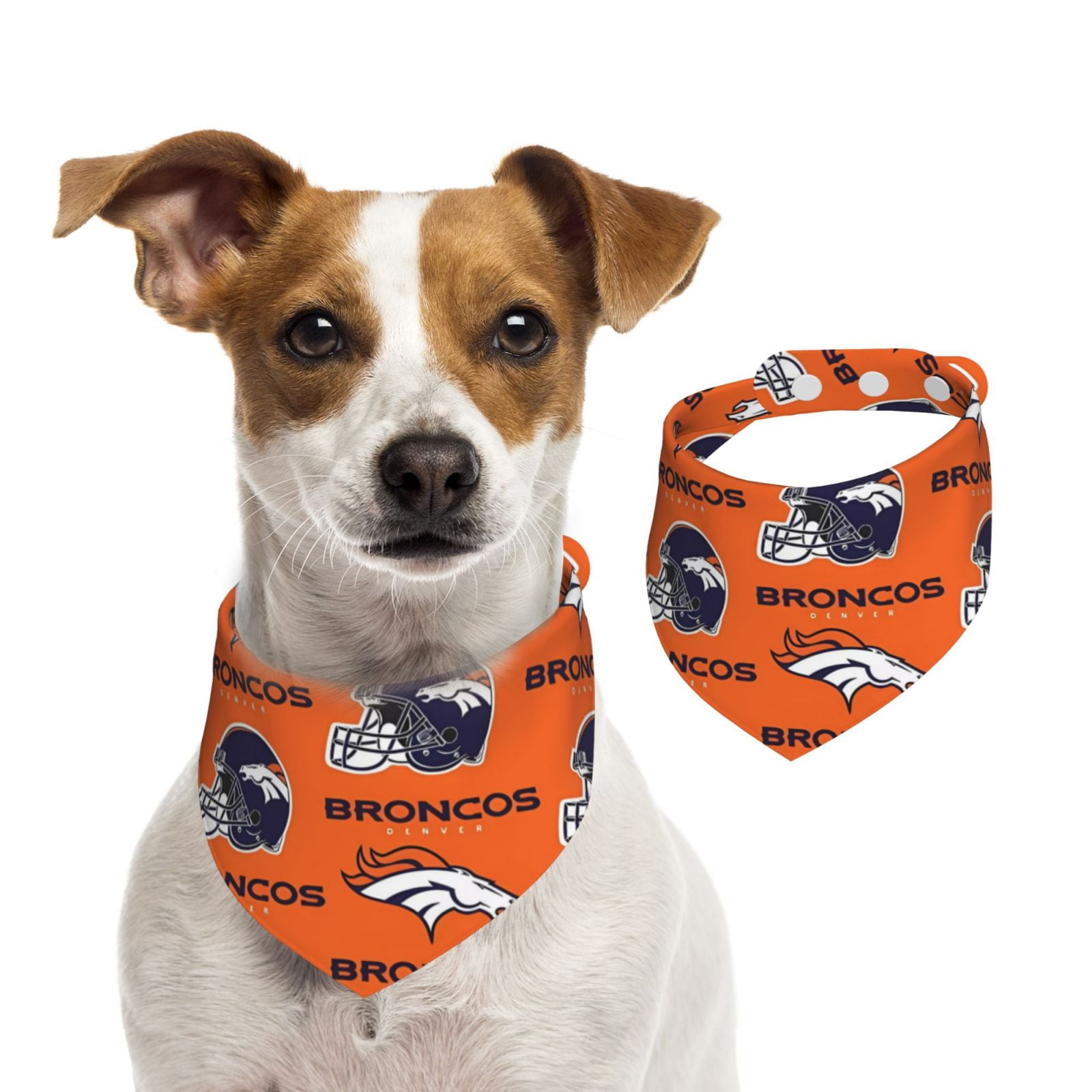 Broncos Pet Cotton Double sided Scarf Bibs Adjustable circumference ...