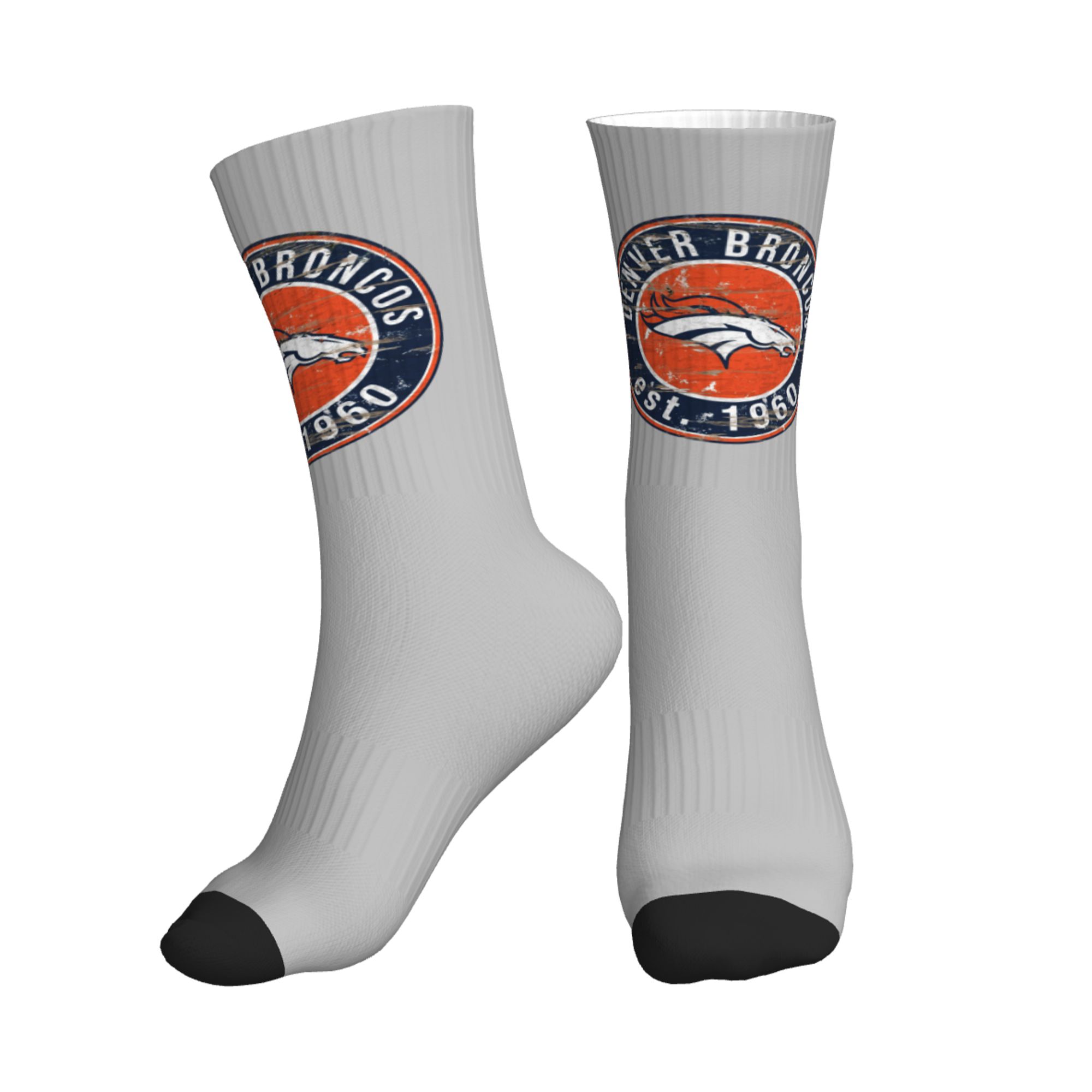 Broncos Team Est 1960 Mid-Tube Sports Socks For Women Men, Winter Warm ...