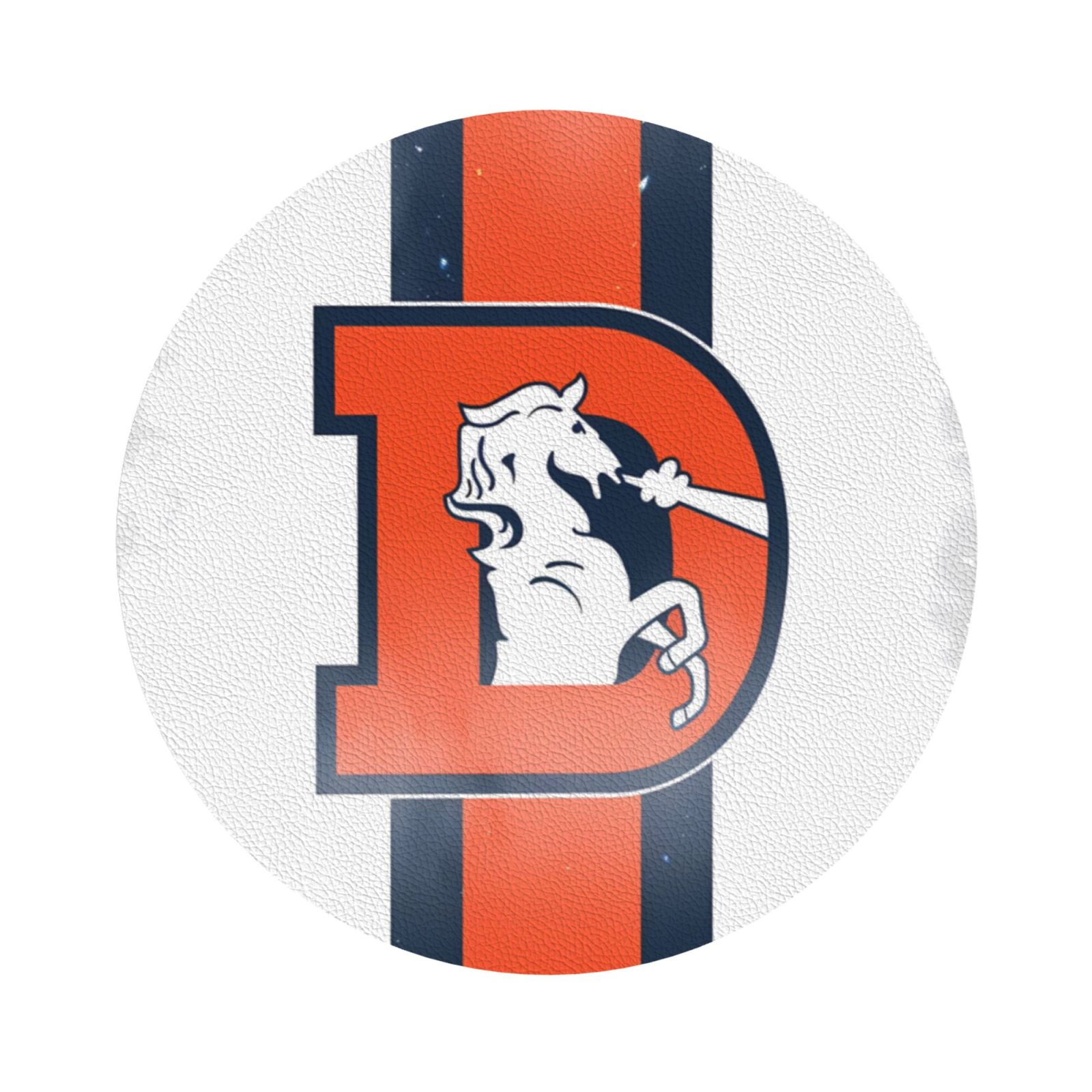 Broncos Team Leather Coasters 4x4in (4 Pieces) Anti-Fouling And Anti ...