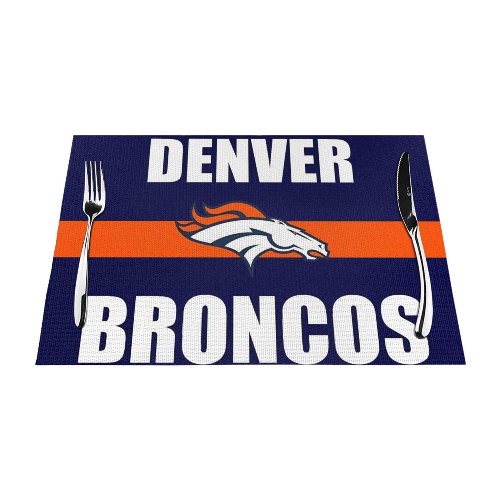Broncos Team Pvc Woven Placemat 12x18in (1 Piece Pack, 4 Piece Pack, 6 ...