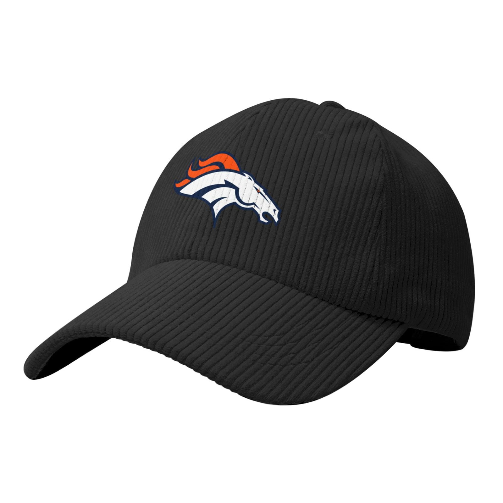 Broncos Team corduroy baseball cap, beige black football team custom ...