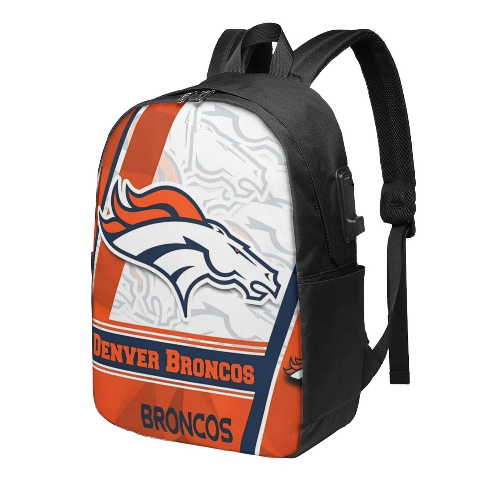 Broncos USB Backpack 17 In Travel Laptop Backpack ,Men Women Large ...