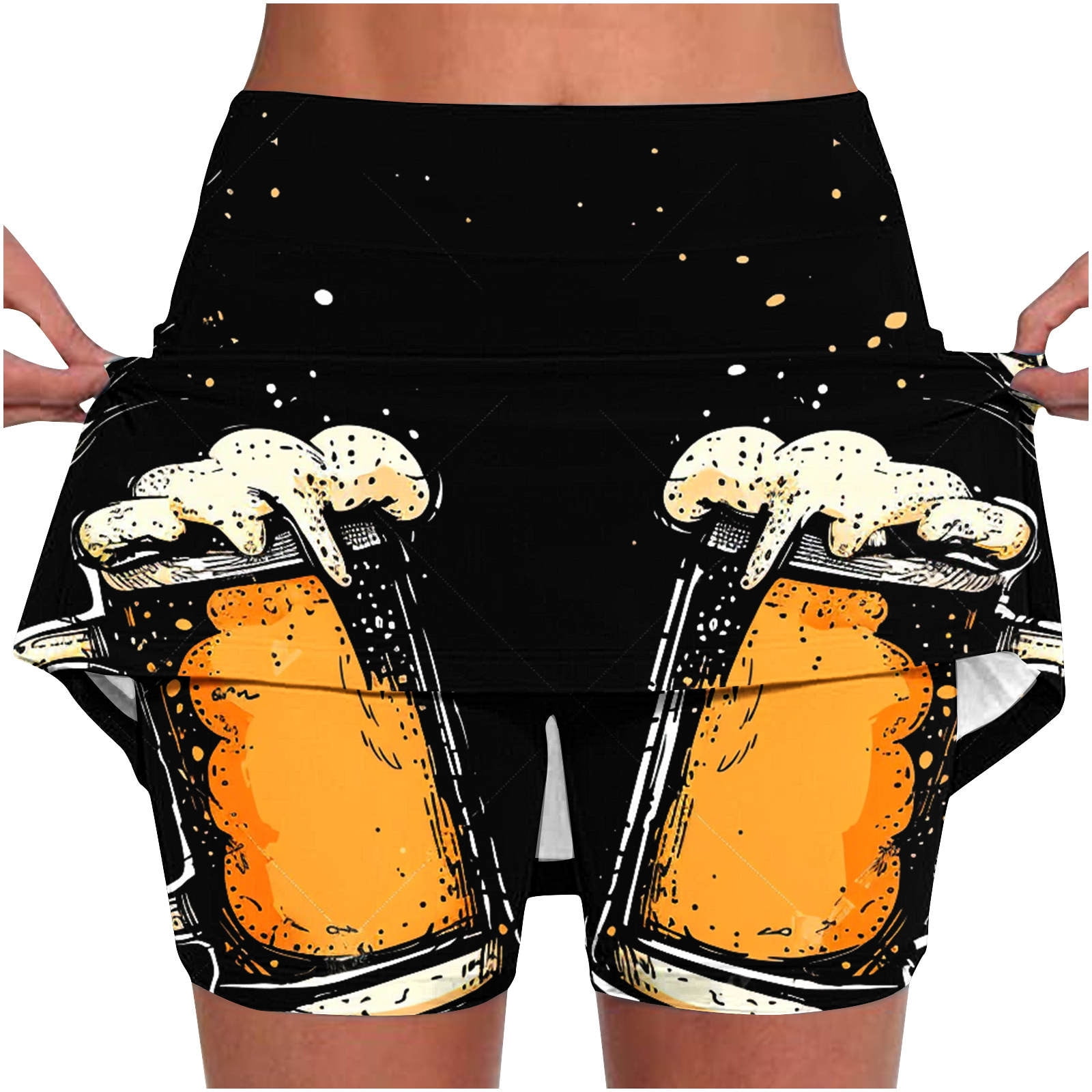 Brondbend Athletic Shorts for Women Board Prints Casual Sports Leggings ...