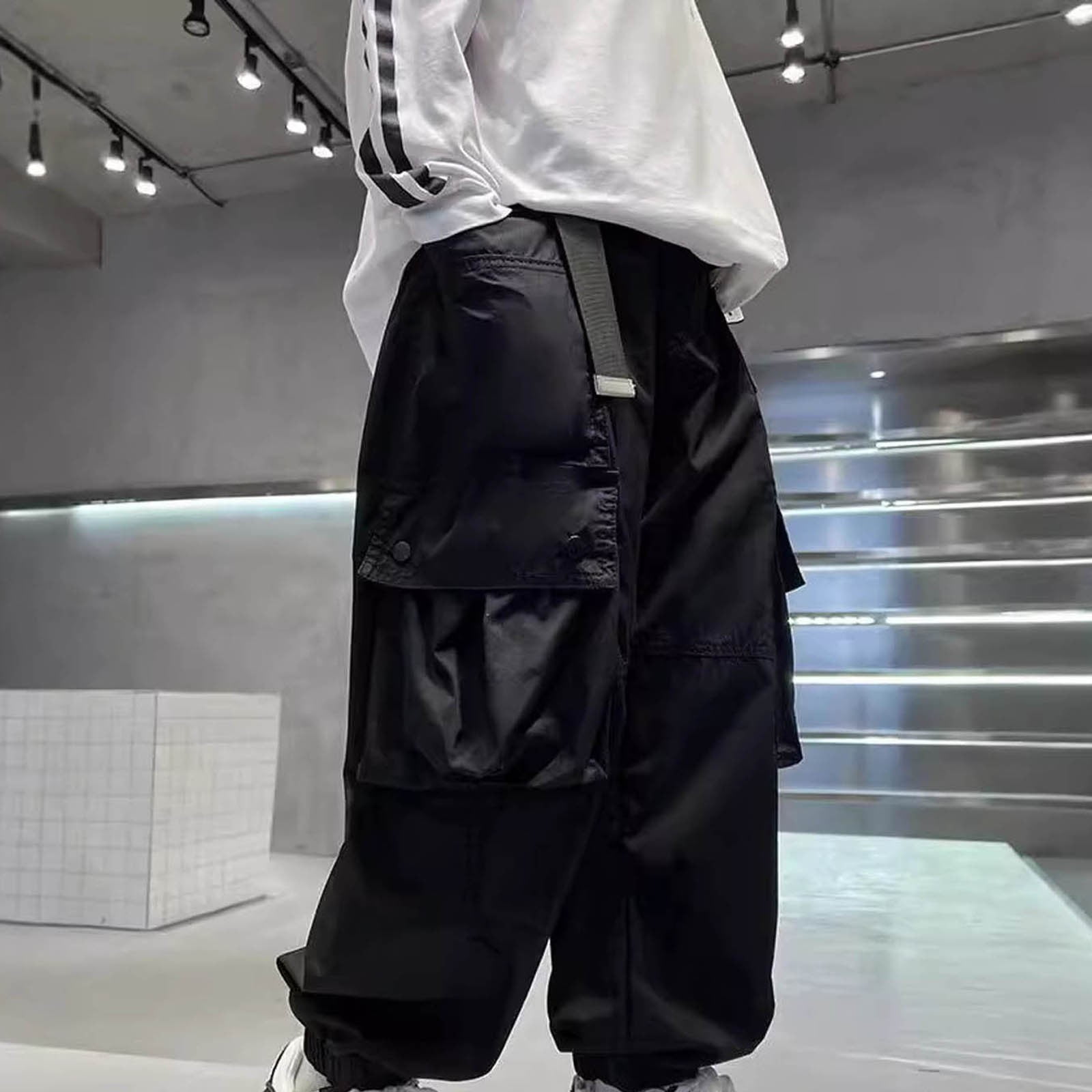 Brondbend Cargo Pants for Boys Loose Workwear Pants Kids Solid Color ...