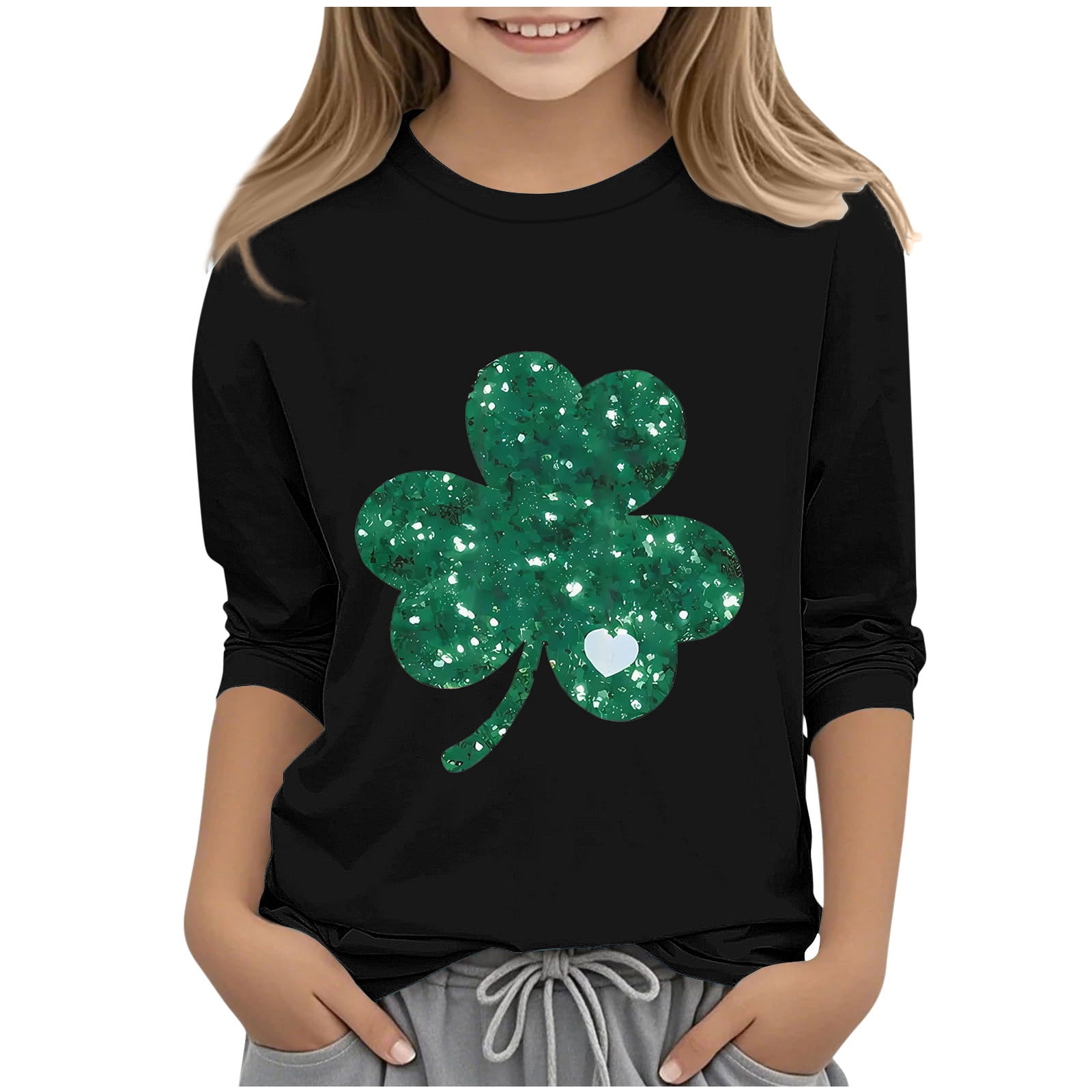 Brondbend Deals Baby Girls' Clothing St Patricks Day Clover Prints Crew ...