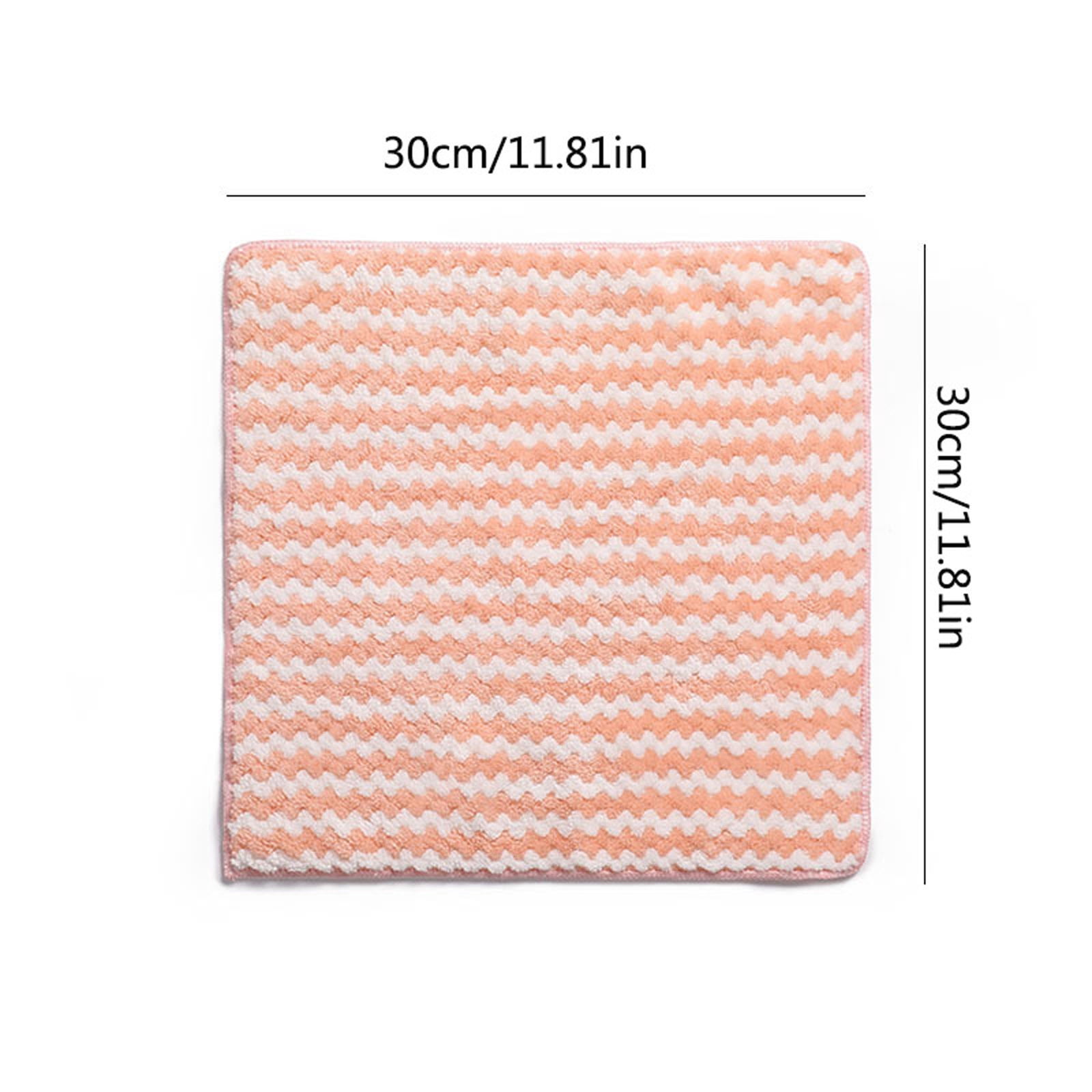 Brondbend Dishwashing Cloth 5PCS Velvet Thickened Wave Pattern ...