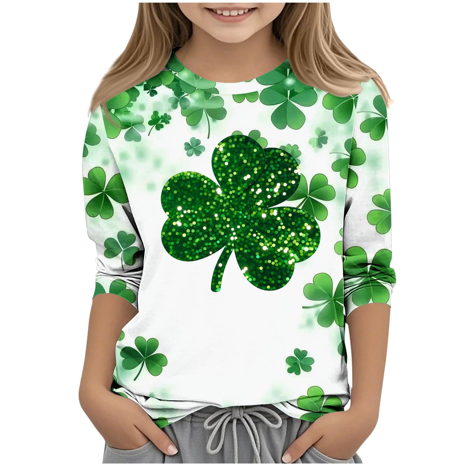 Brondbend Festival Gift Baby Girl Clothes St Patricks Day Clover Prints ...