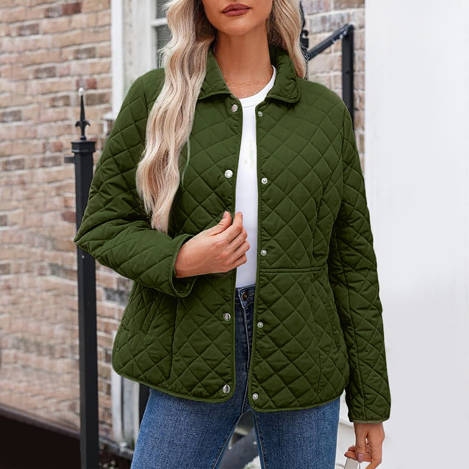 Brondbend Ladies Winter Jackets Women's Coats and Jackets Lapel Solid ...